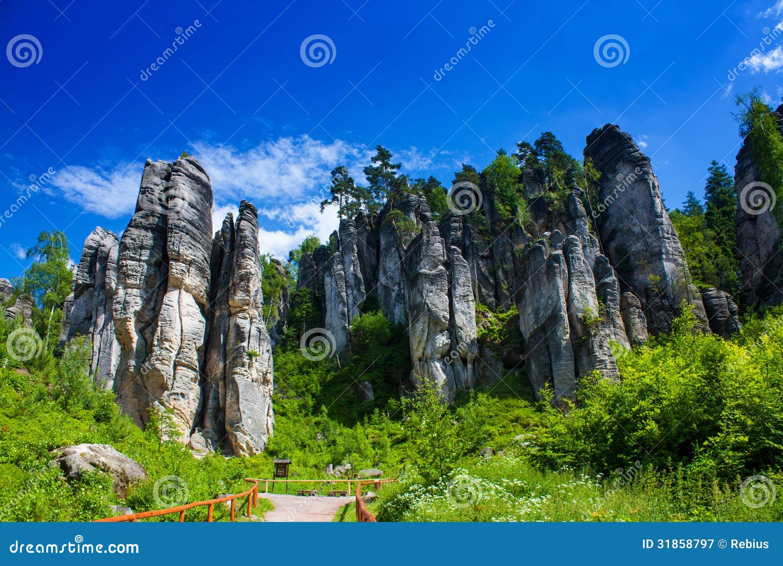 Rocks in Czech republic stock image. Image of blue, rocky - 31858797