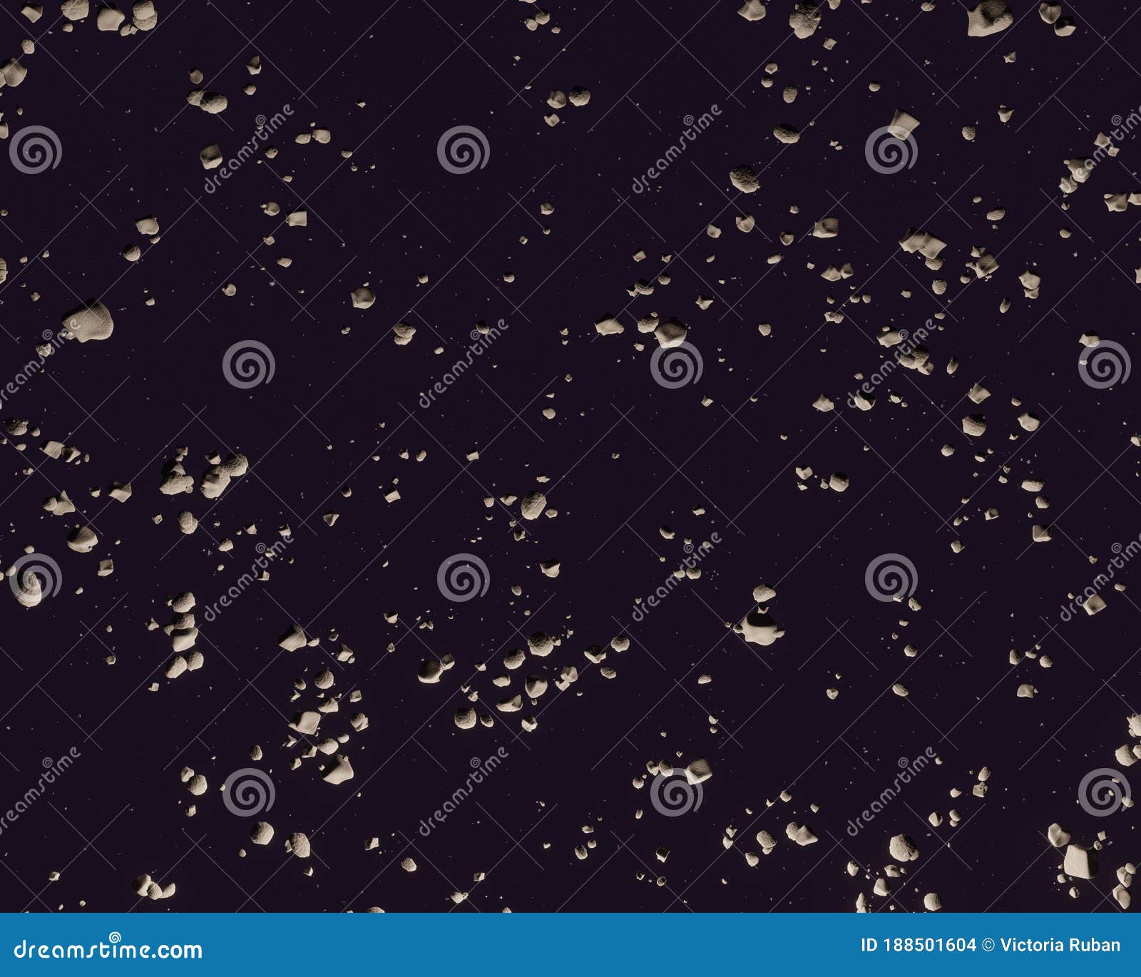 Rocks and Debris Flying through Space Stock Illustration - Illustration ...
