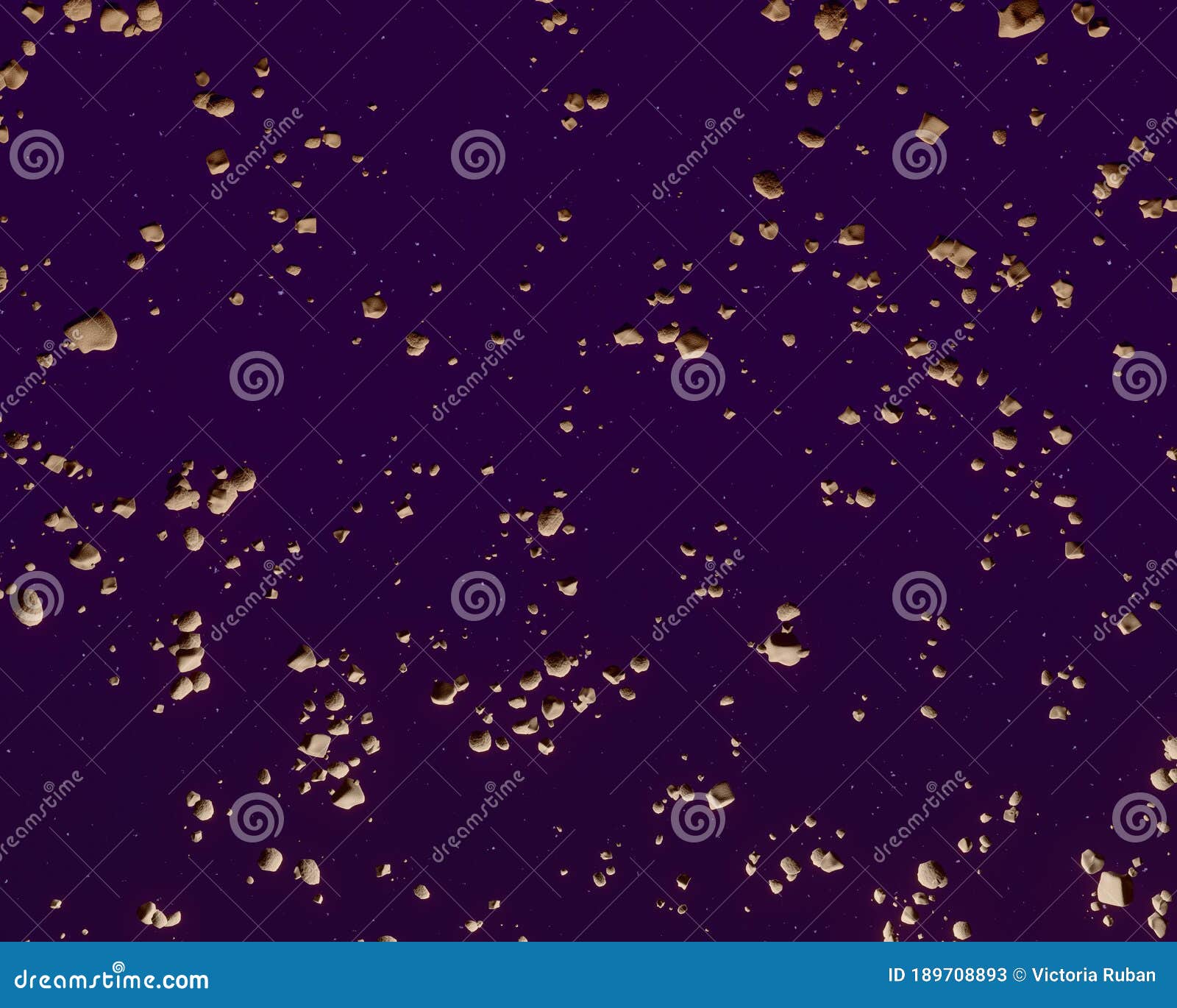 Rocks and Debris Flying through Space Stock Illustration - Illustration ...