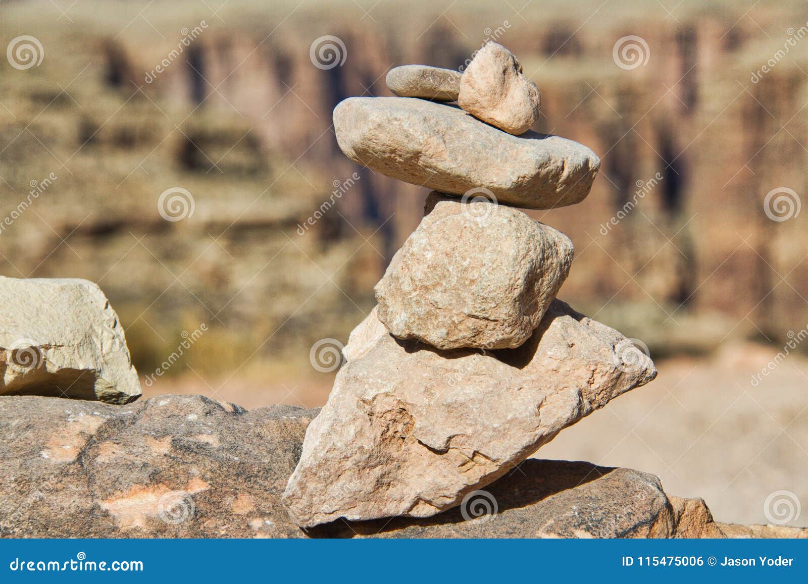 Rocks in the Desert Stacked Together. Stock Photo - Image of stone ...