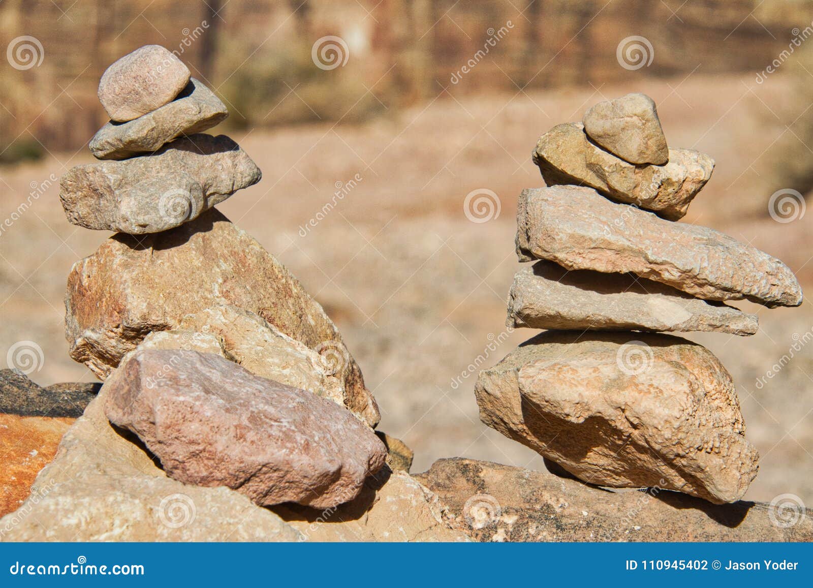 Rocks in the Desert Stacked Together. Stock Photo - Image of desert ...