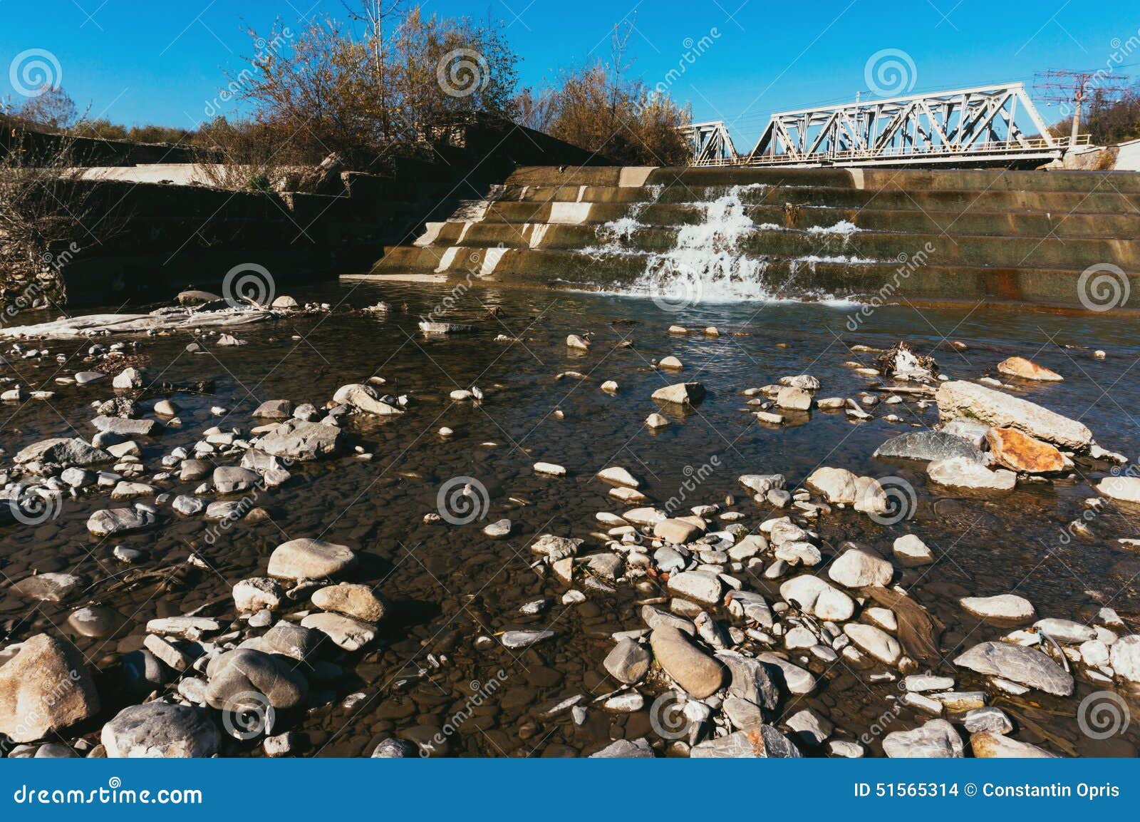 Rocks on dried river bed stock photo. Image of rockery - 51565314