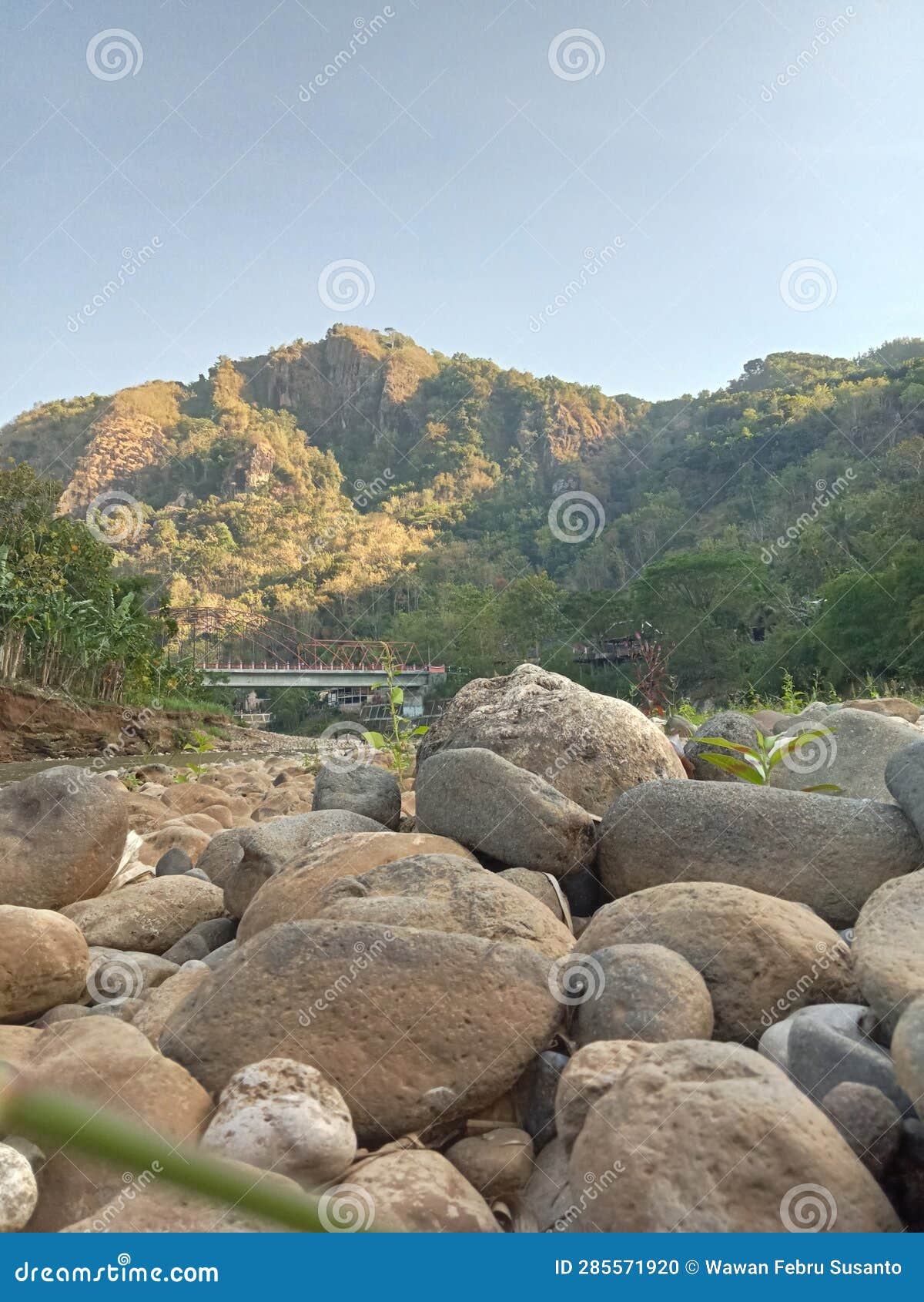 Rocks on the Edge of a River Where There is a Beautiful Cliff. Stock ...