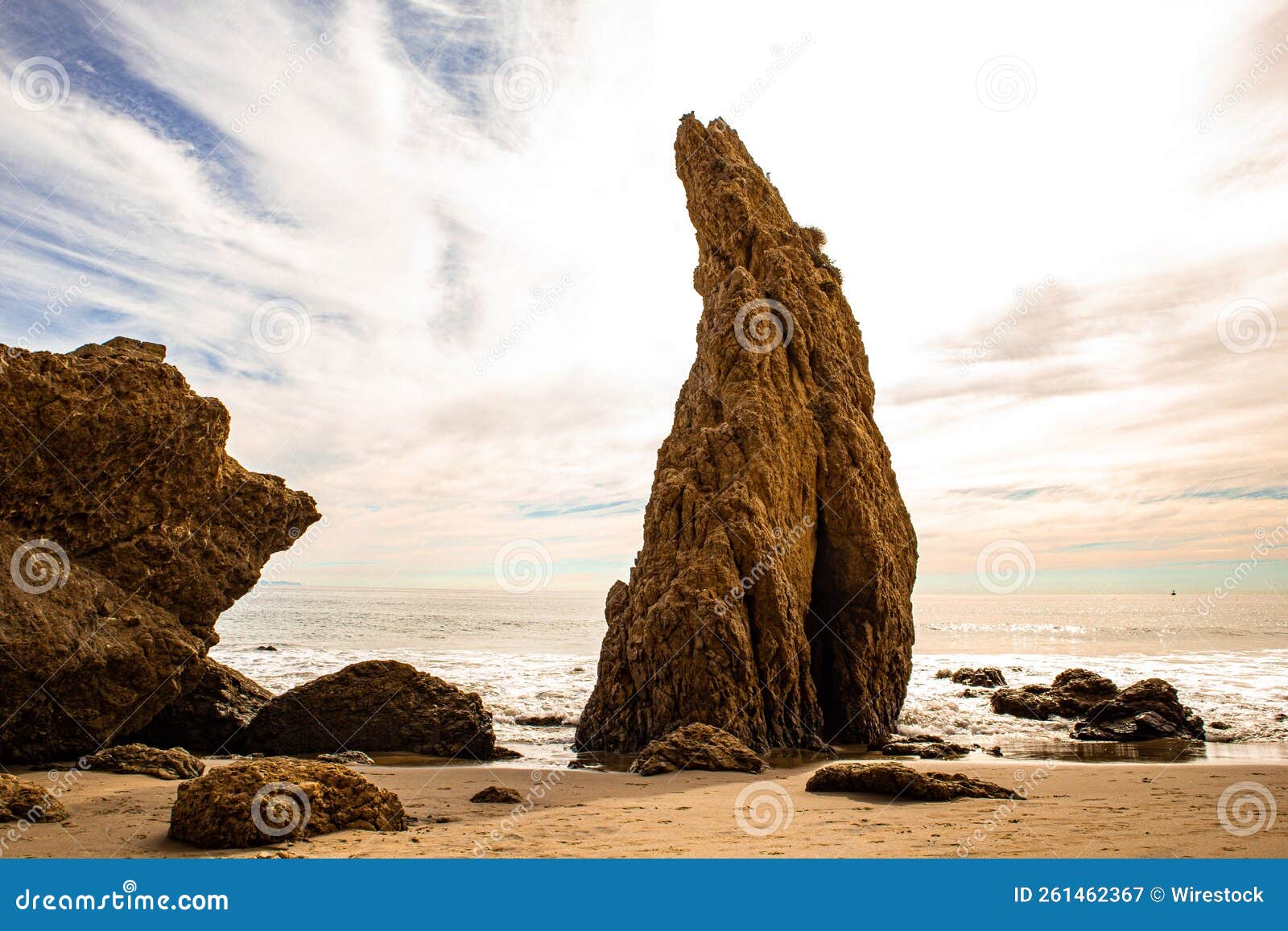 Rocks At The El Matador State Beach Malibu California Stock Image