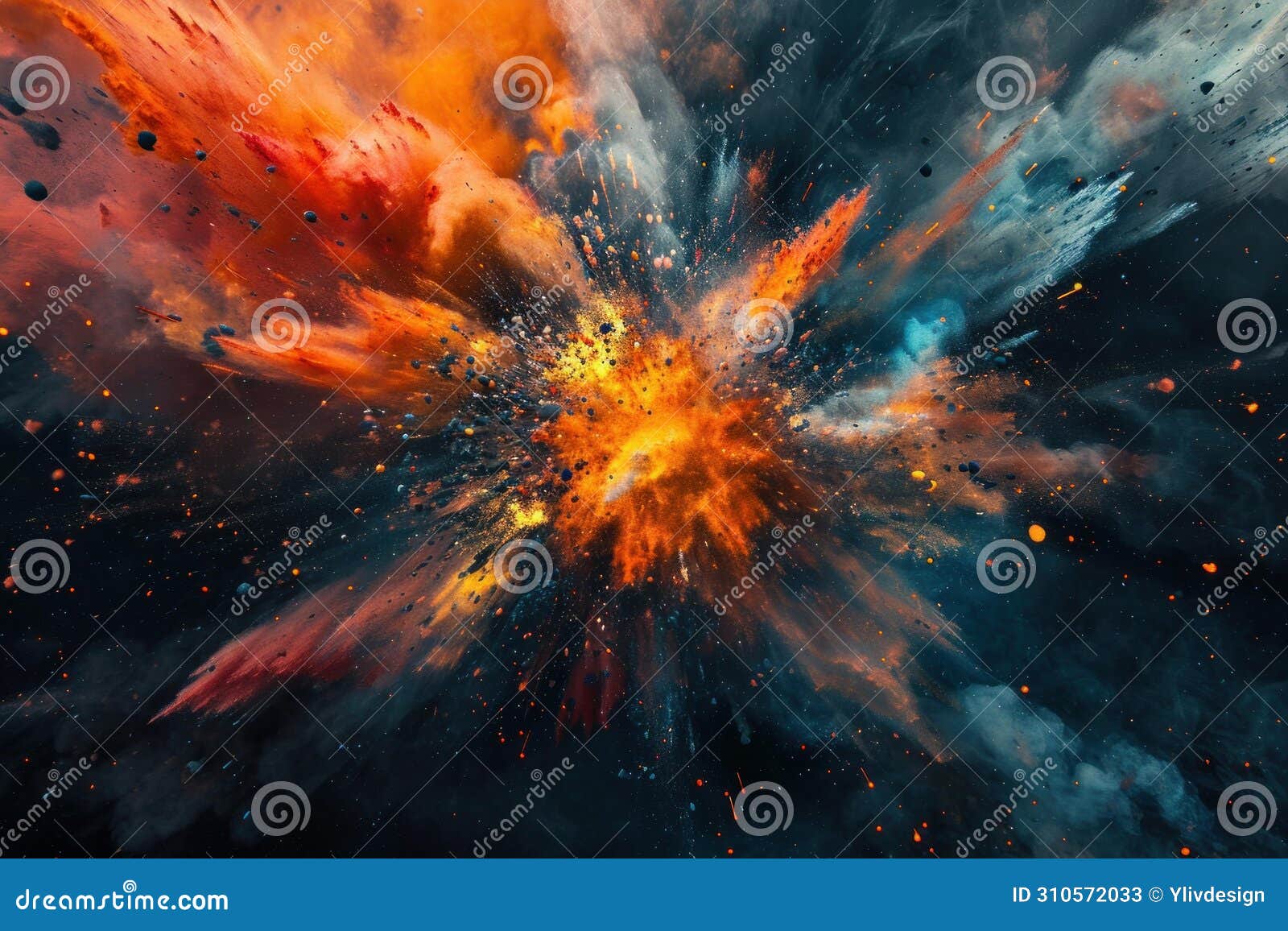 Rocks Explosion. Generate Ai Stock Illustration - Illustration of ...