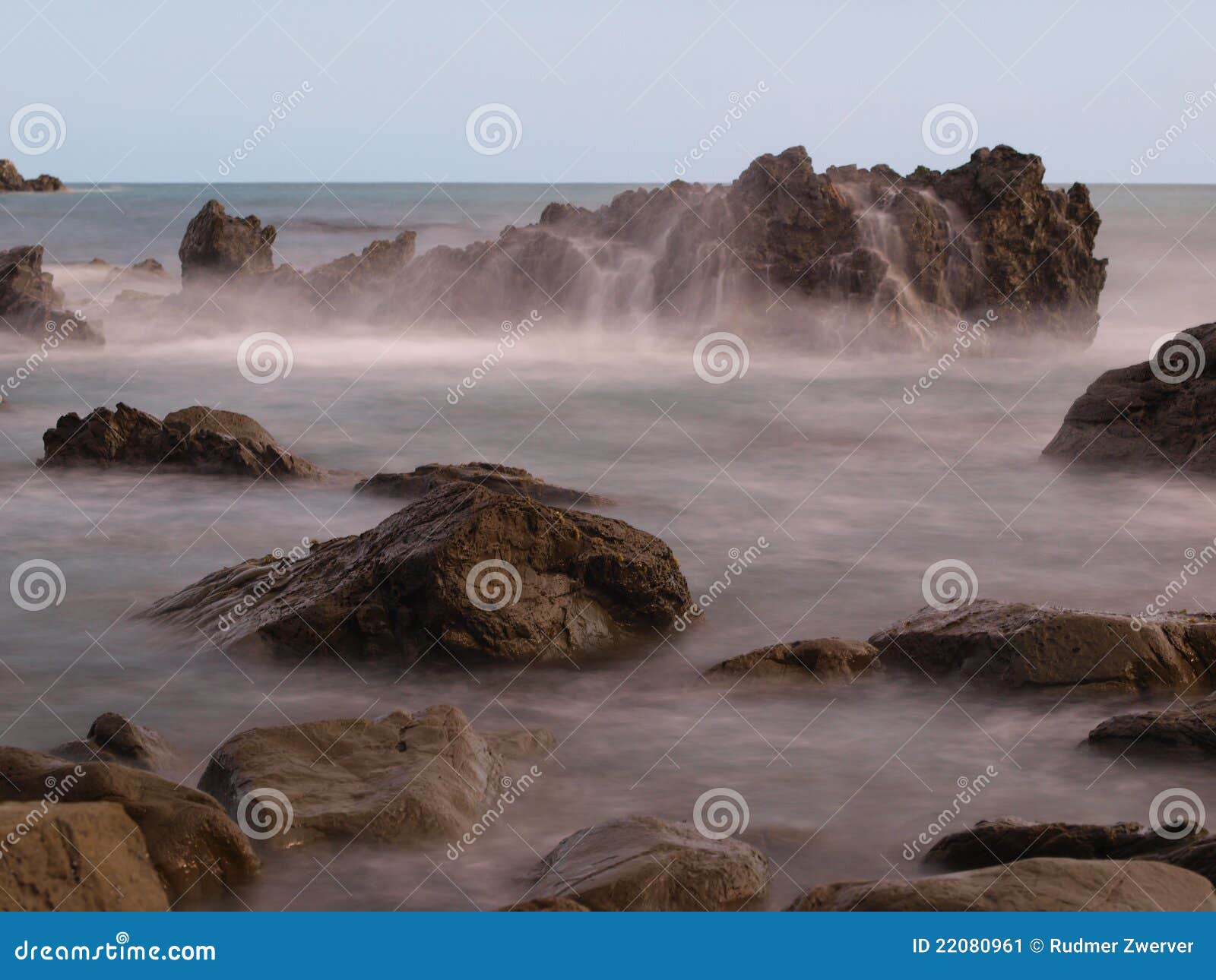 Rocks in fading sea stock image. Image of outdoors, faded - 22080961