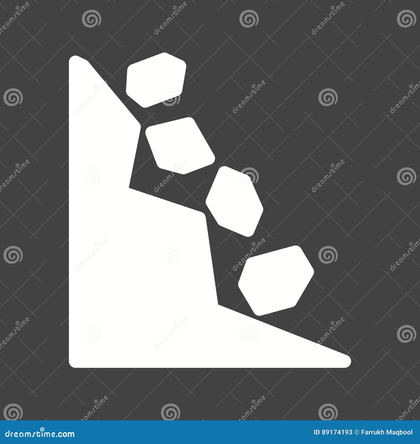 Rocks Falling stock vector. Illustration of warning, disaster - 89174193