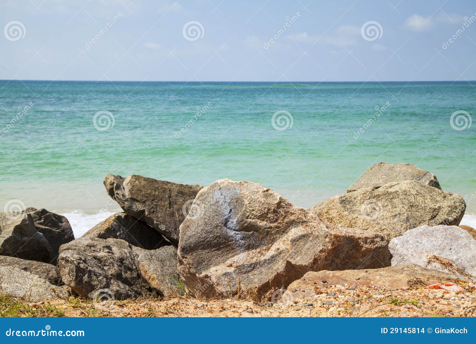 Rocks in front of the sea stock photo. Image of dramatic - 29145814