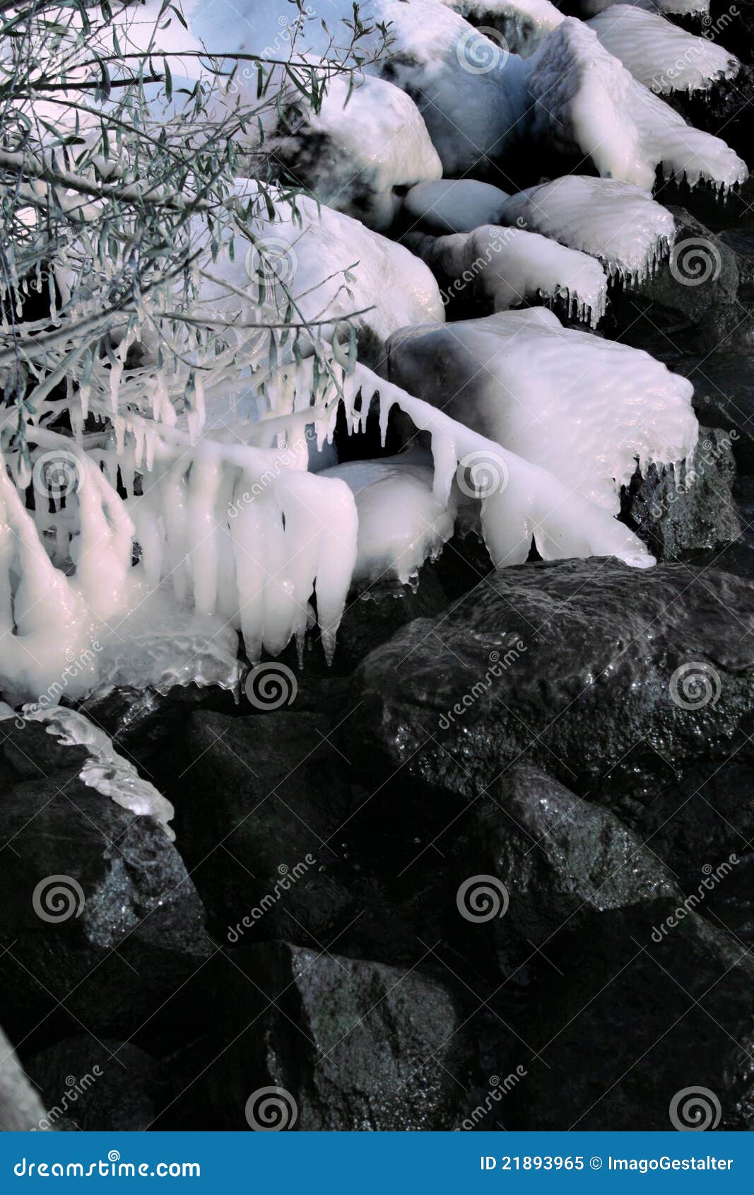 Rocks and frost stock image. Image of season, frost, snow - 21893965