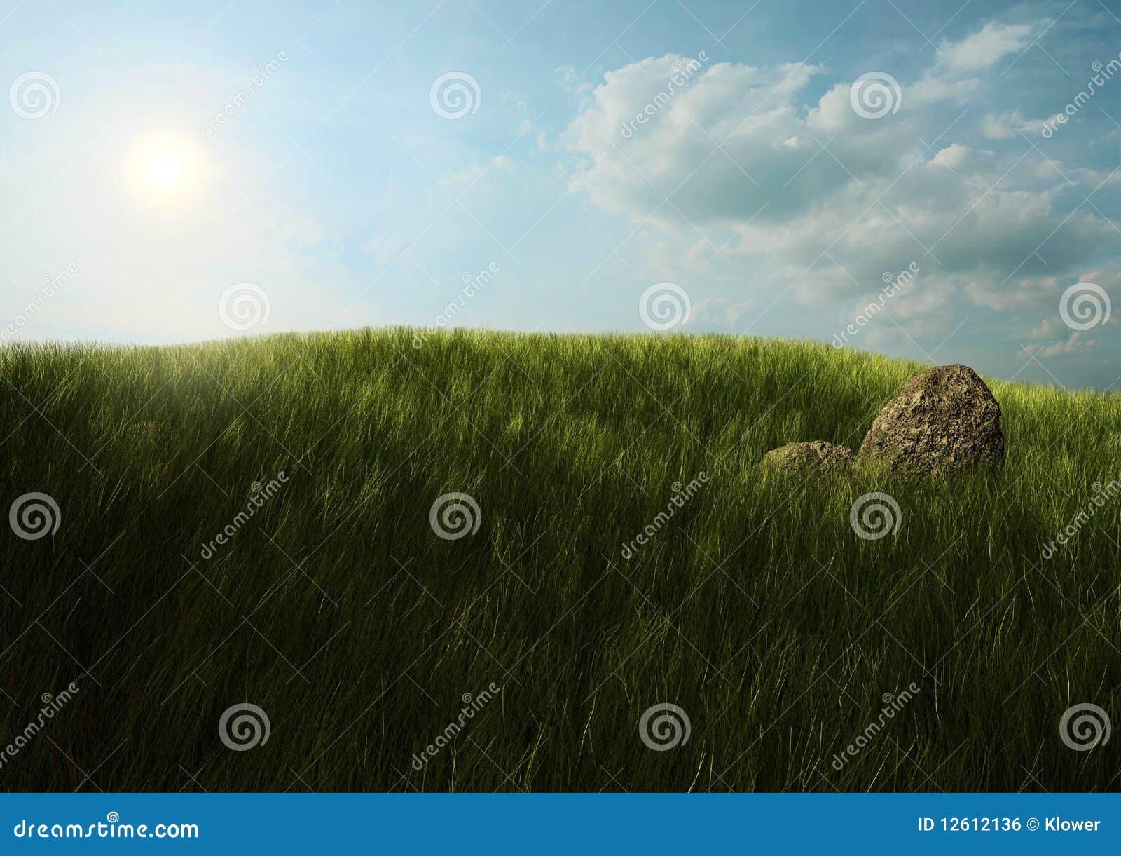 Rocks on grass stock photo. Image of easter, paths, field - 12612136