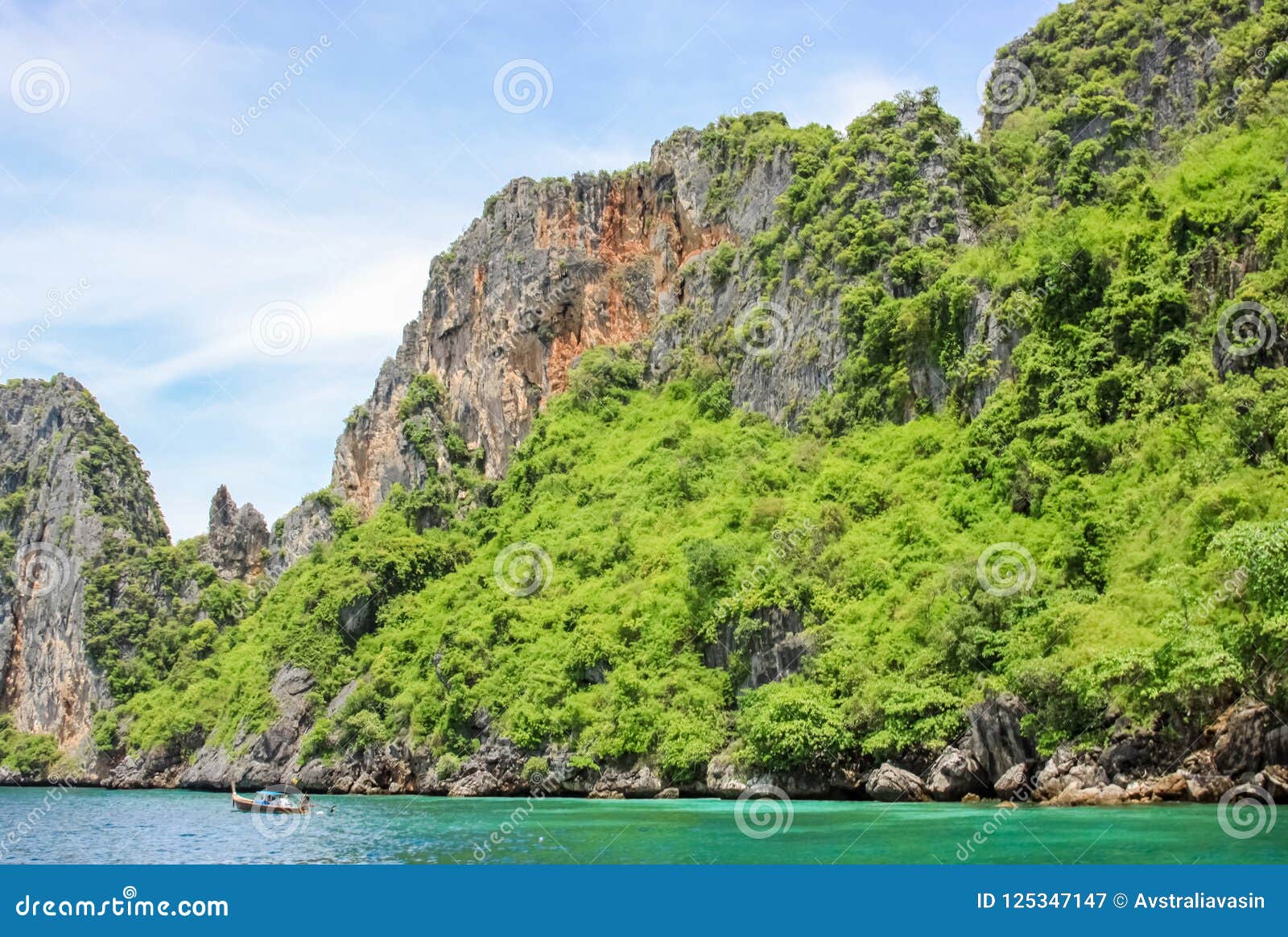 The Rocks and Hills Near Phuket. Beaches of Thailand. Stock Image ...