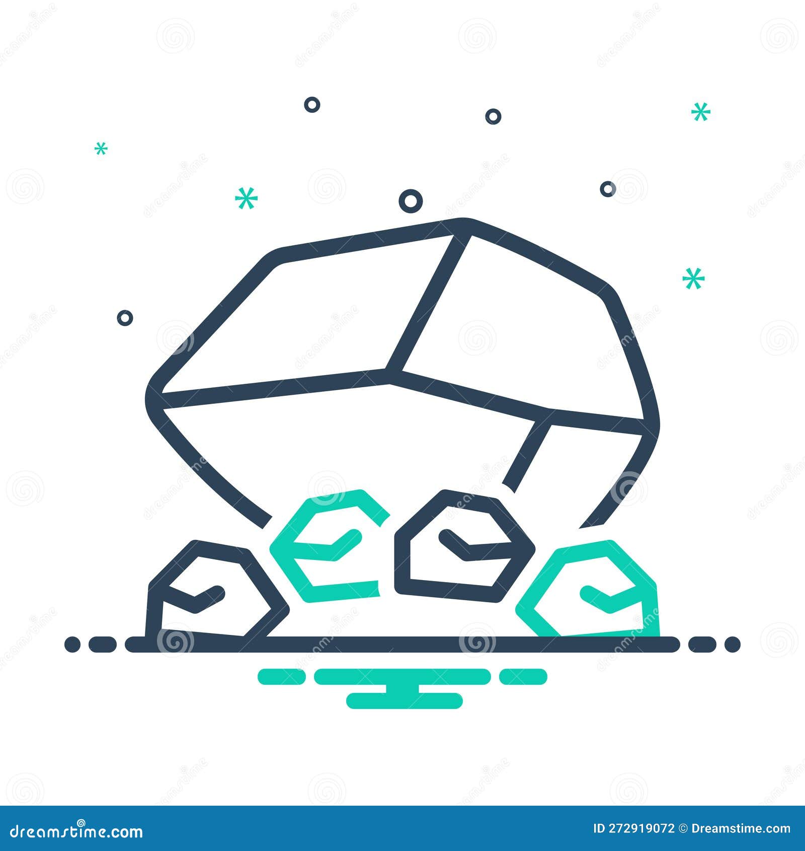 Mix Icon for Rocks, Cliff and Reef Stock Vector - Illustration of ...