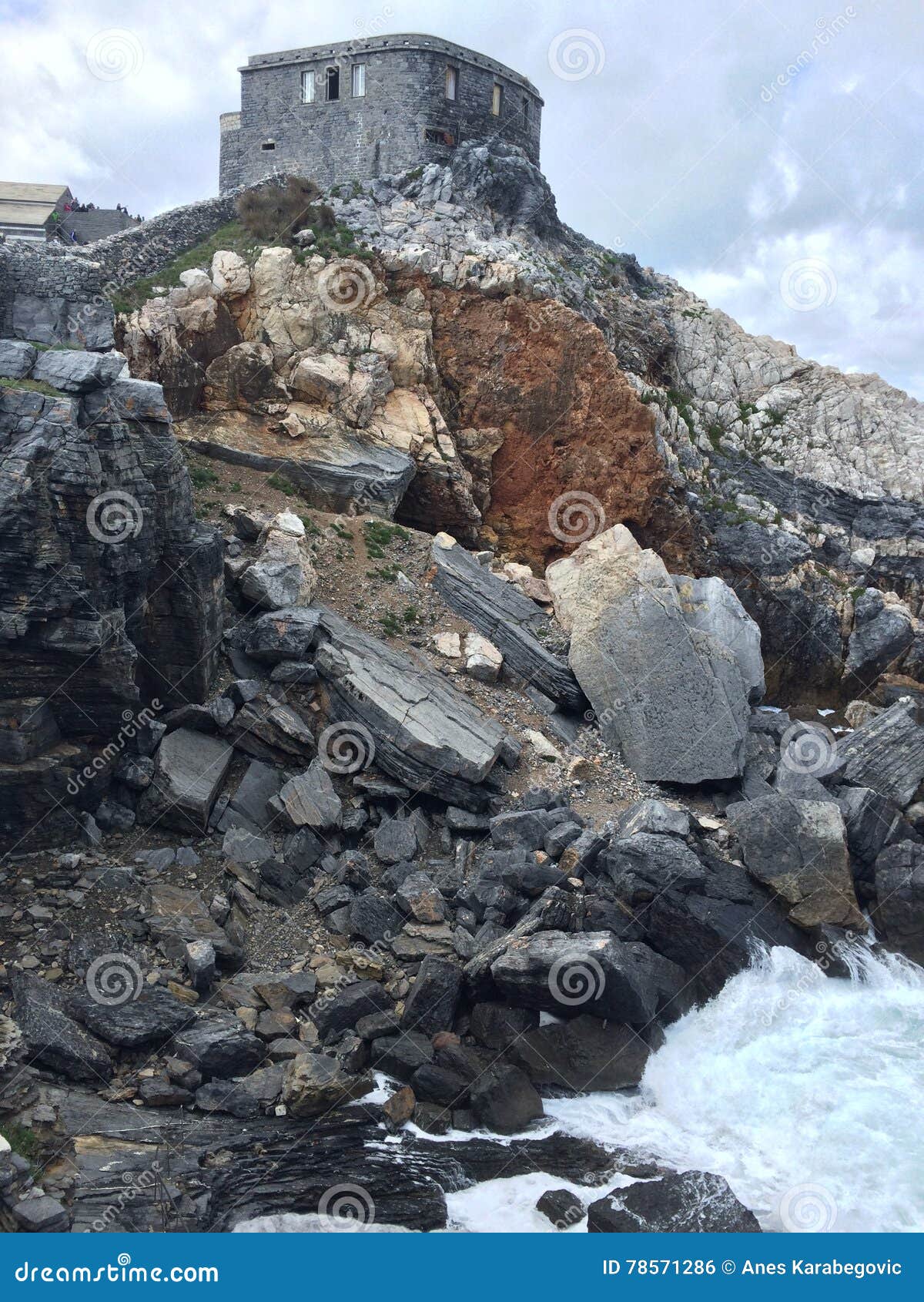 Rocks in Italian sea stock photo. Image of klippe, italian - 78571286