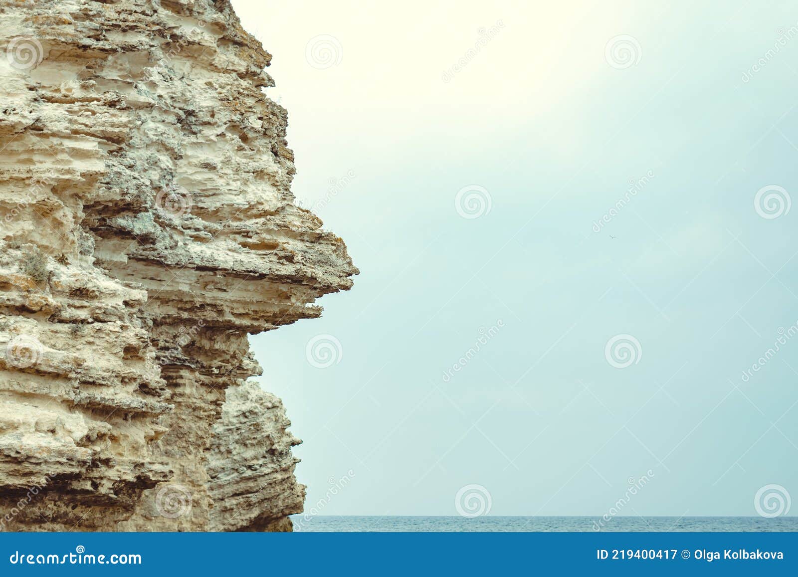 Rocks ledges by the sea stock image. Image of beach - 219400417