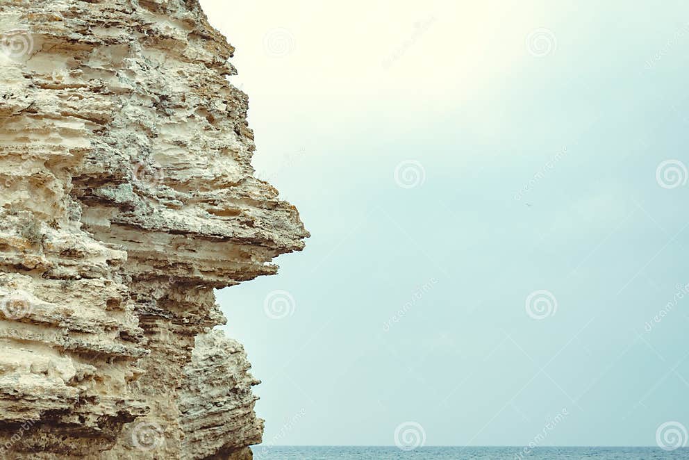 Rocks ledges by the sea stock image. Image of beach - 219400417