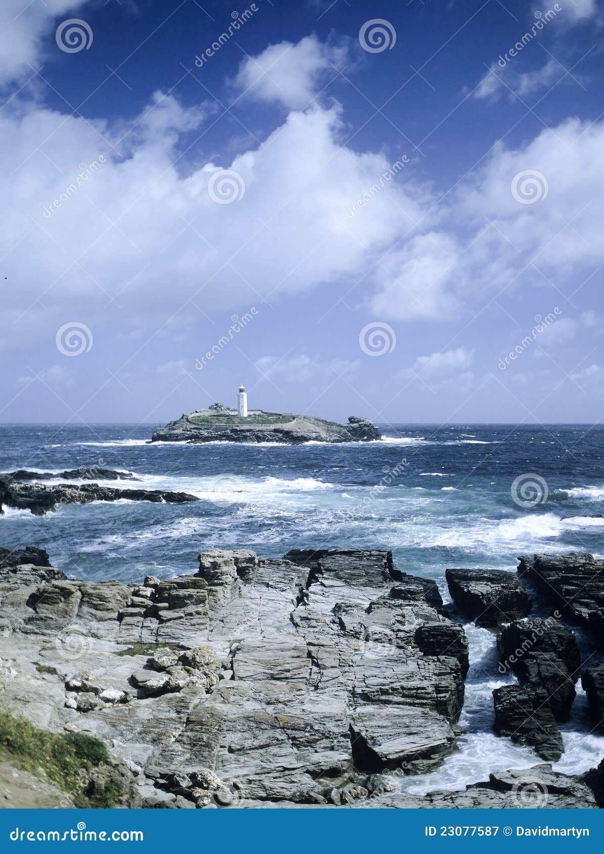 Rocks lighthouse stock image. Image of warning, rocks - 23077587