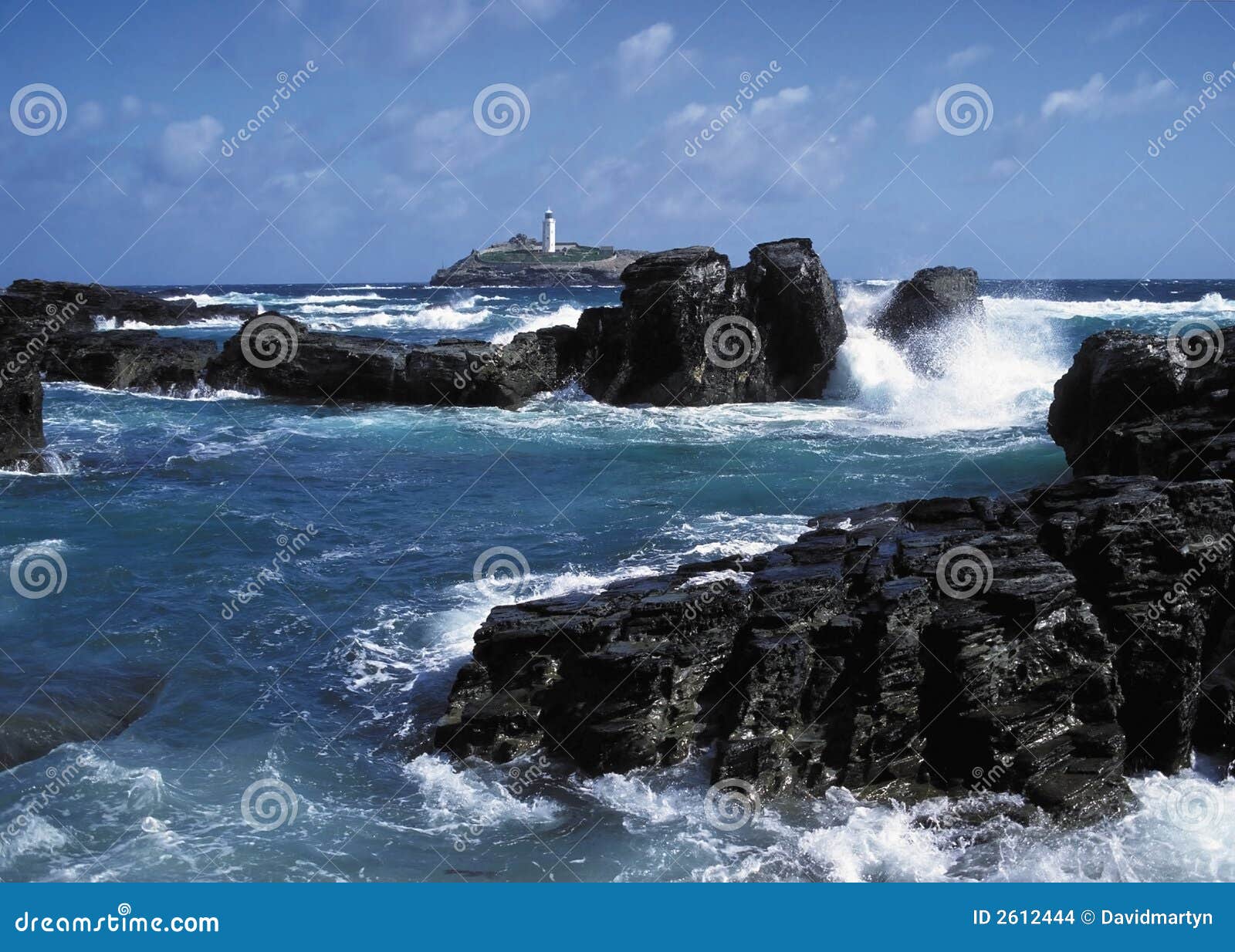 Rocks lighthouse stock photo. Image of storm, danger, stormy - 2612444
