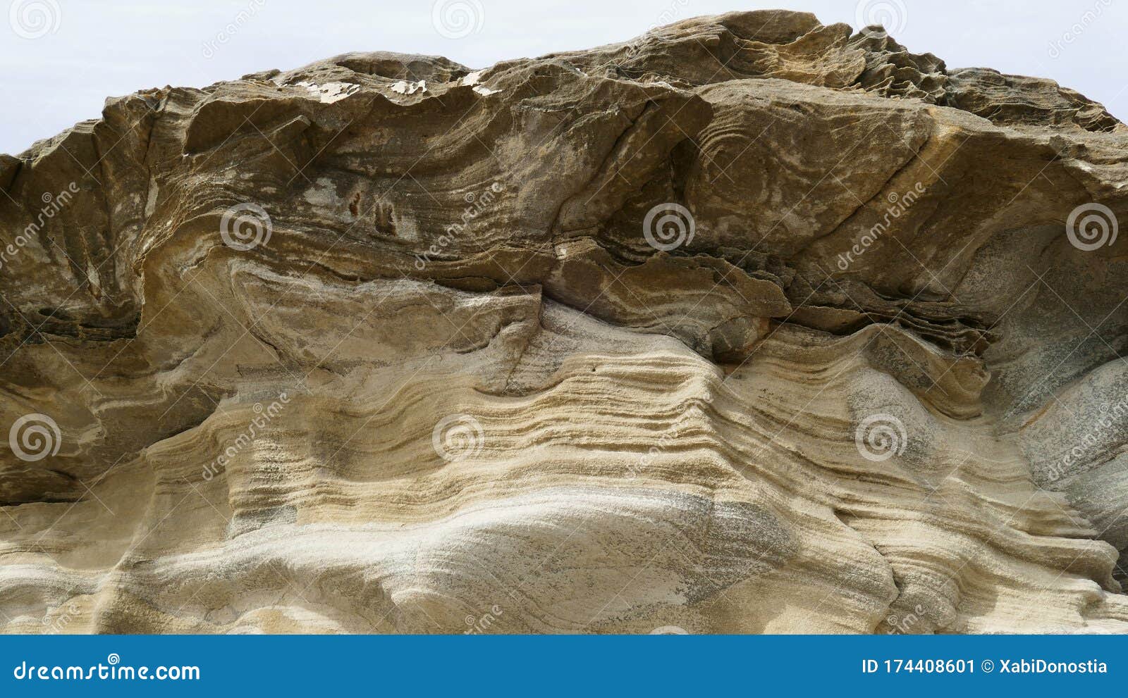 Rocks and Limestone Eroded on the Coast of the Sea Stock Image - Image ...