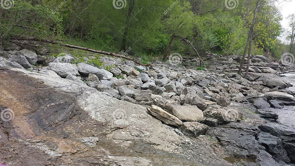 Rocks stock photo. Image of rocks, coralville, damn, iowa - 74974132