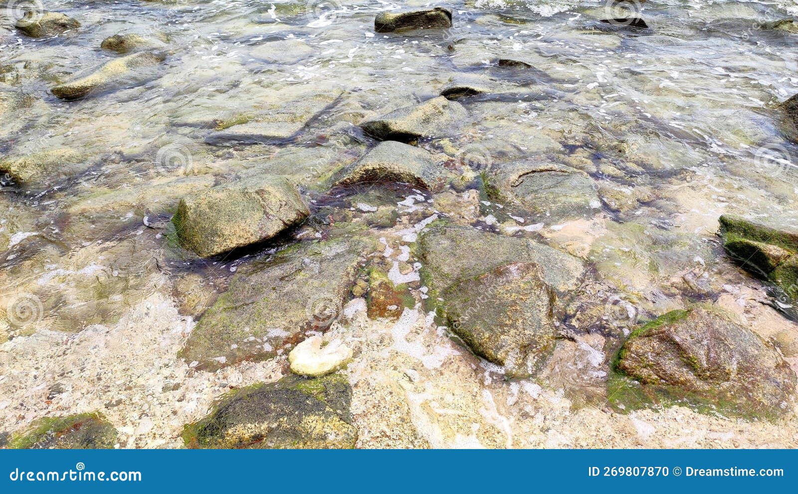 The Rocks Make the Water Look Clear Stock Photo - Image of geology ...