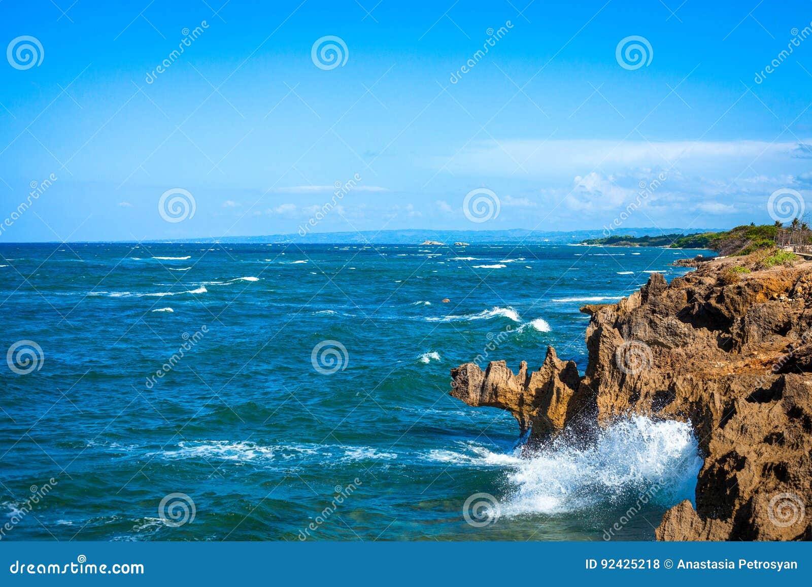 Rocks on Malecon Puerto Plata Stock Photo - Image of beach, natural ...