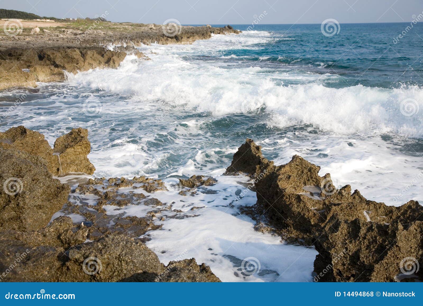 Rocks on the Mediterranean Sea in Italy Stock Photo - Image of pattern ...