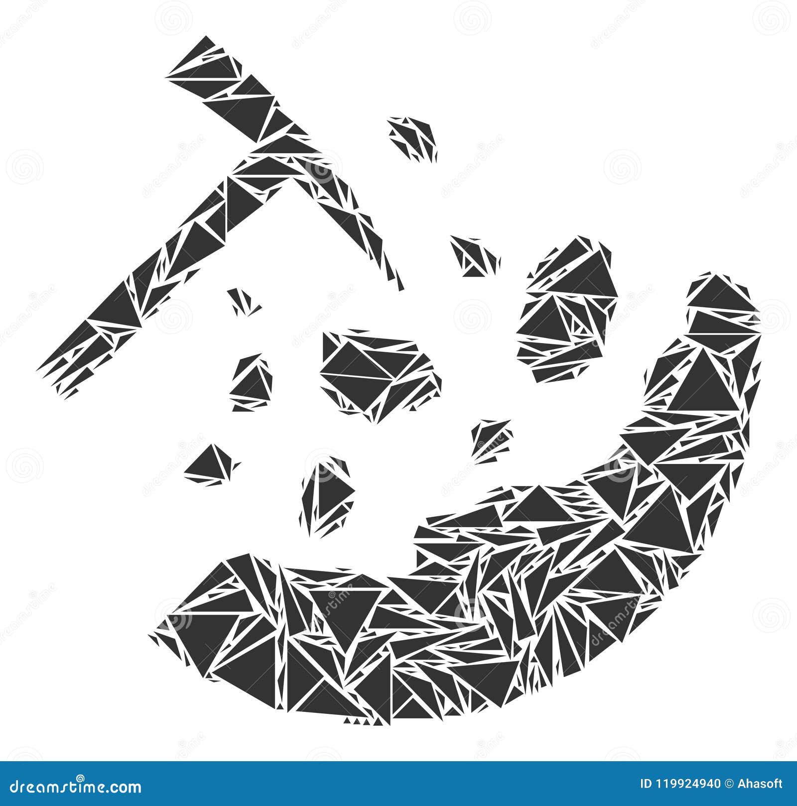 Rocks Mining Mosaic of Triangles Stock Vector - Illustration of pattern ...