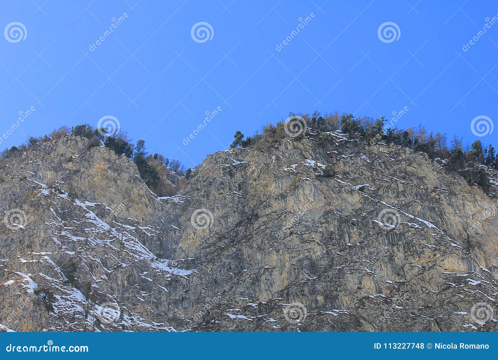 Rocks in Mountain with Trees Stock Photo - Image of nature, trees ...