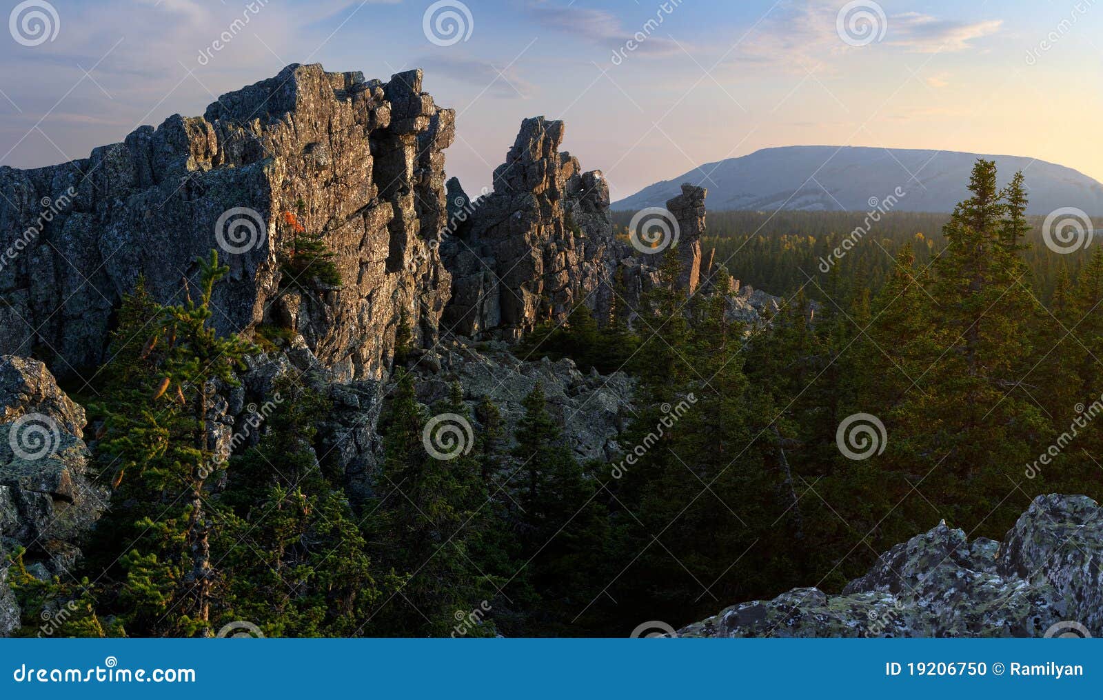 Rocks in mountains. stock photo. Image of ural, stone - 19206750