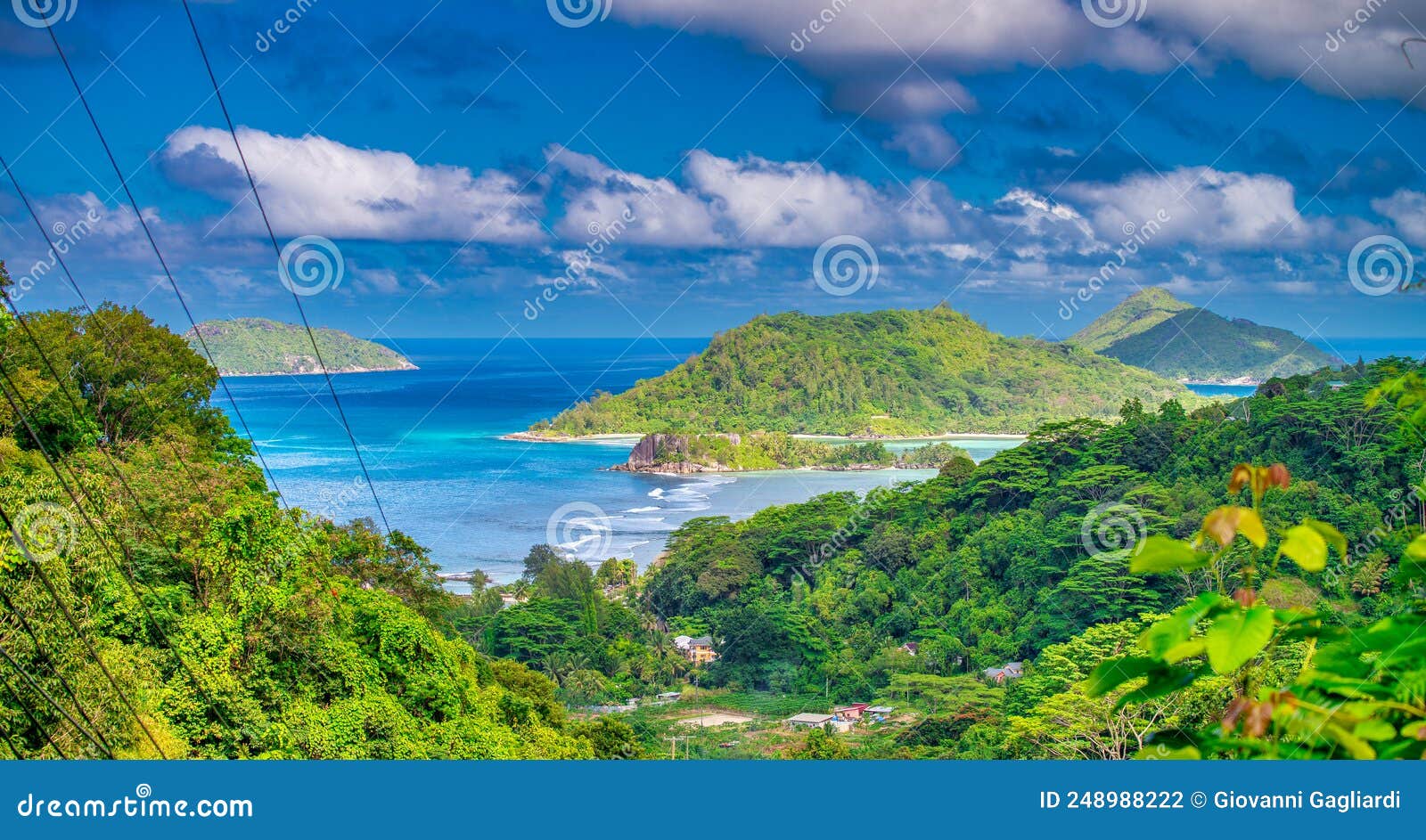 Rocks, Mountains and Shoreline of Seychelles Stock Photo - Image of ...