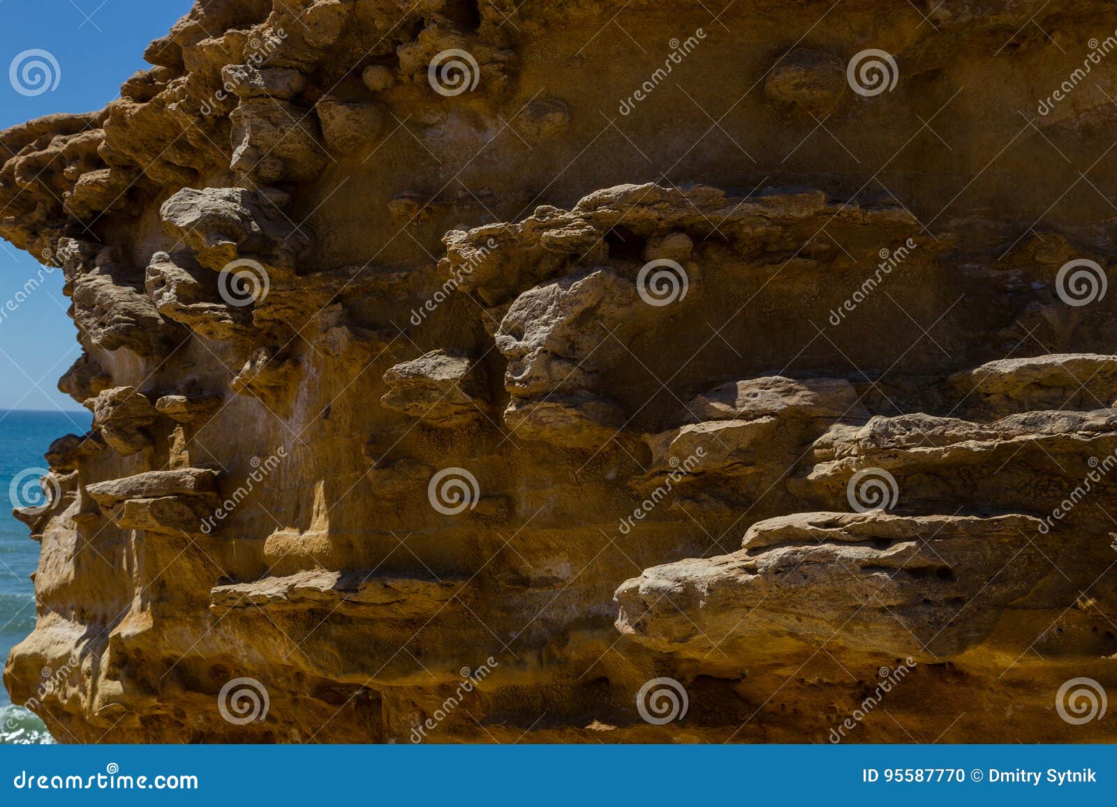 Rocks Nature Form after Erosion on Coastline Stock Photo - Image of ...