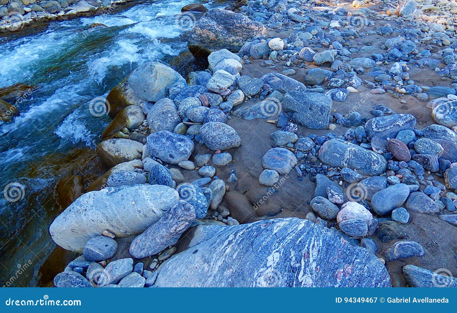 Rocks next to the river stock image. Image of miscellaneous - 94349467