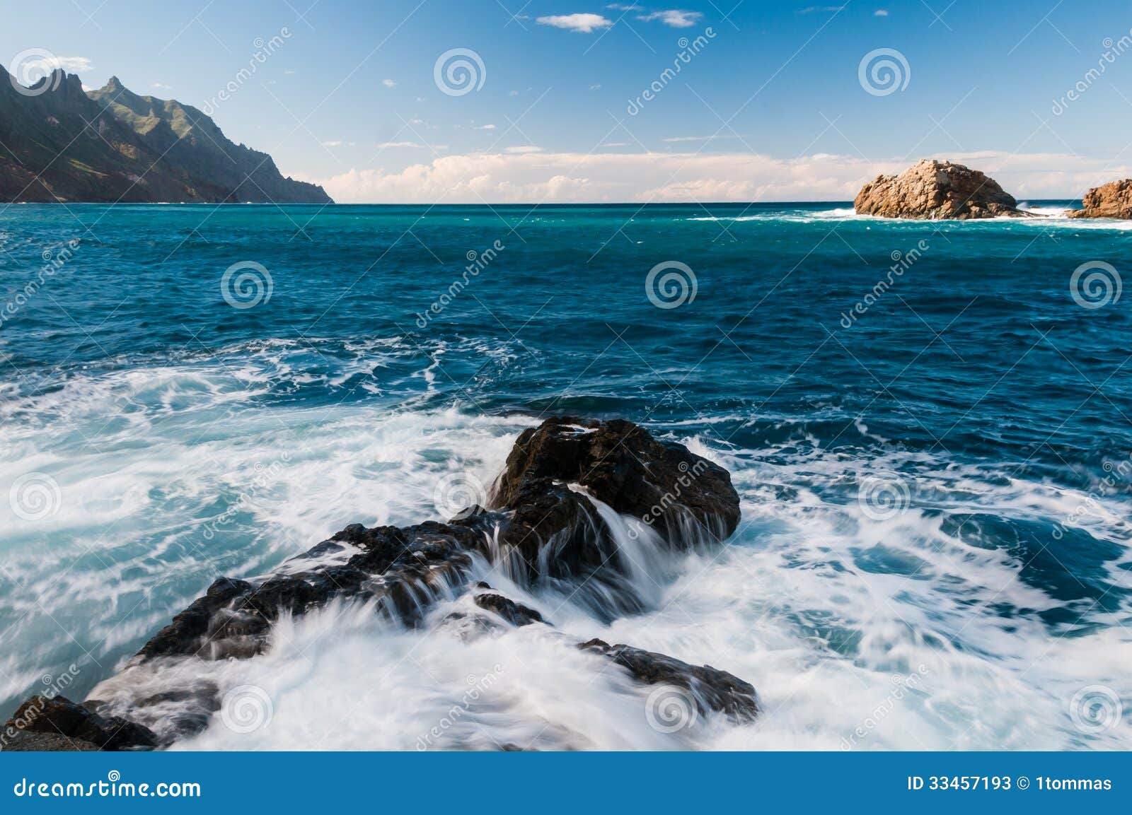 Rocks in ocean stock image. Image of wild, water, travel - 33457193