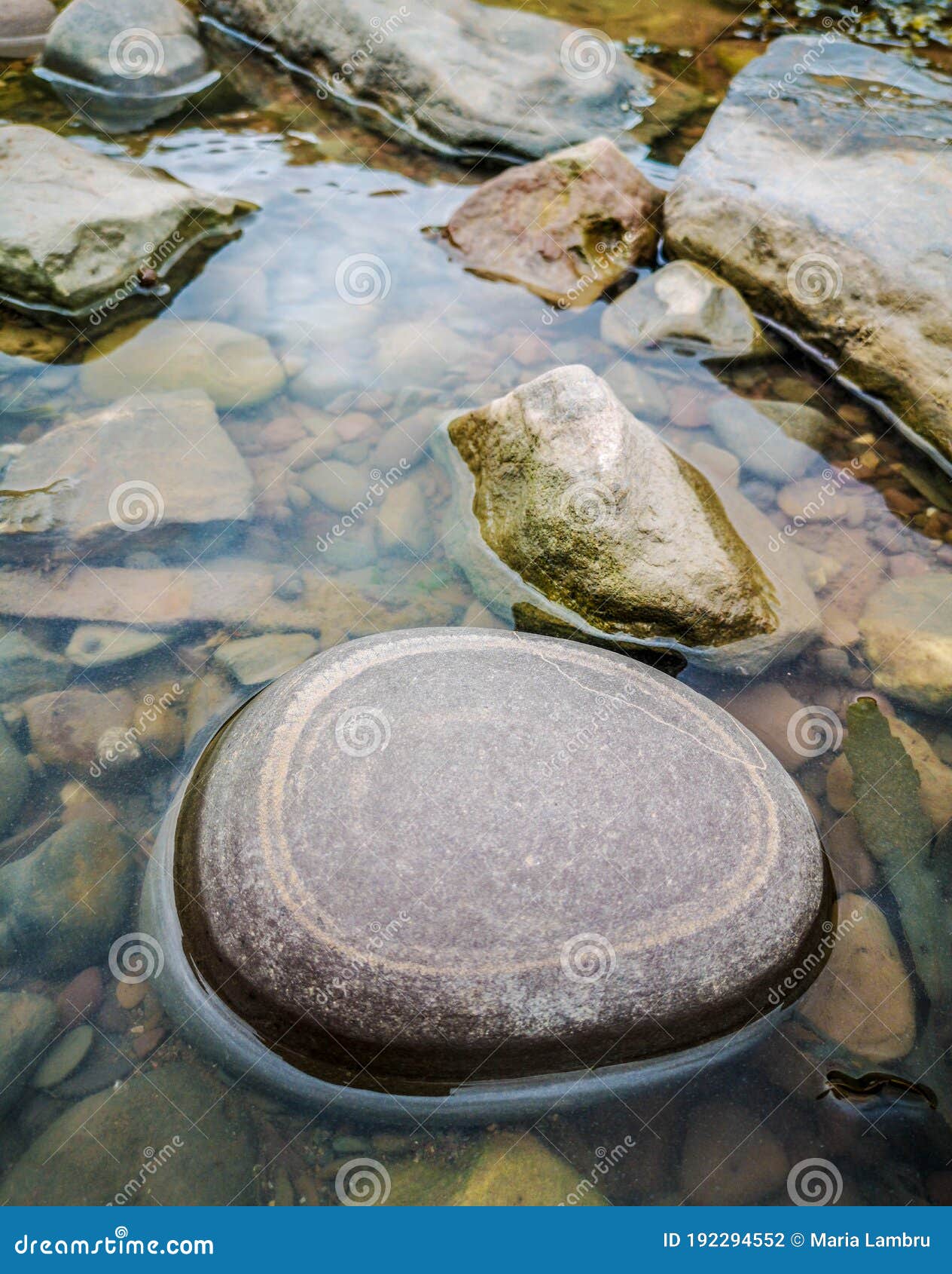 Rocks in the Ocean, with Vivid Colors Stock Photo - Image of space ...
