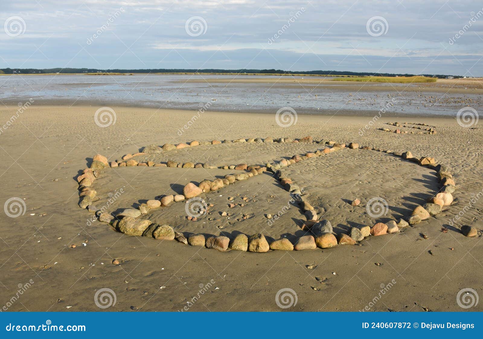 Rocks Placed in a Peace Symbol Pattern Stock Photo - Image of hippie ...