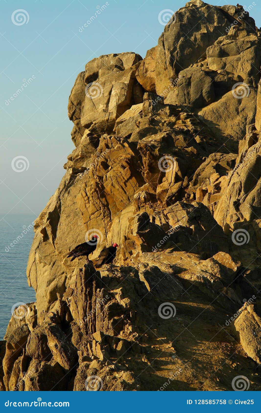 Rocks of Puerto Inca stock photo. Image of peru, coast - 128585758