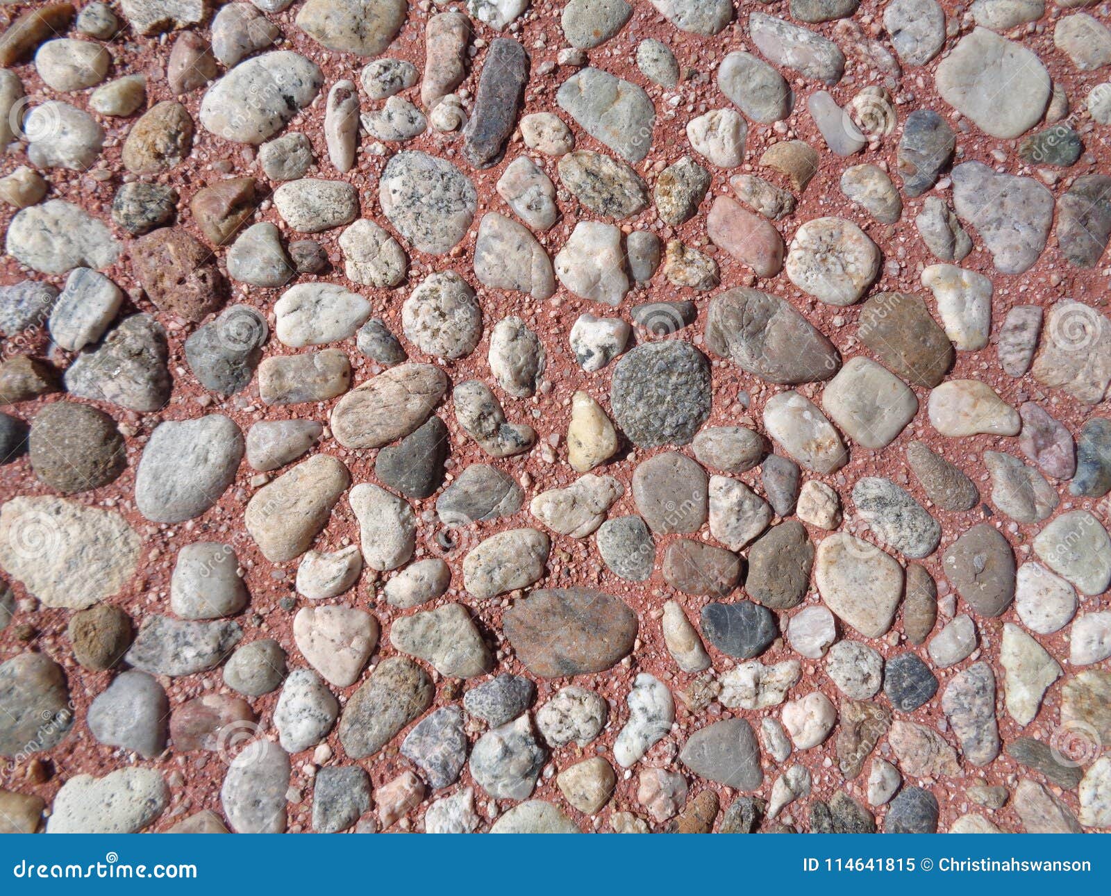 Rocks in Red Mortar - Texture Background Stock Image - Image of mortar ...