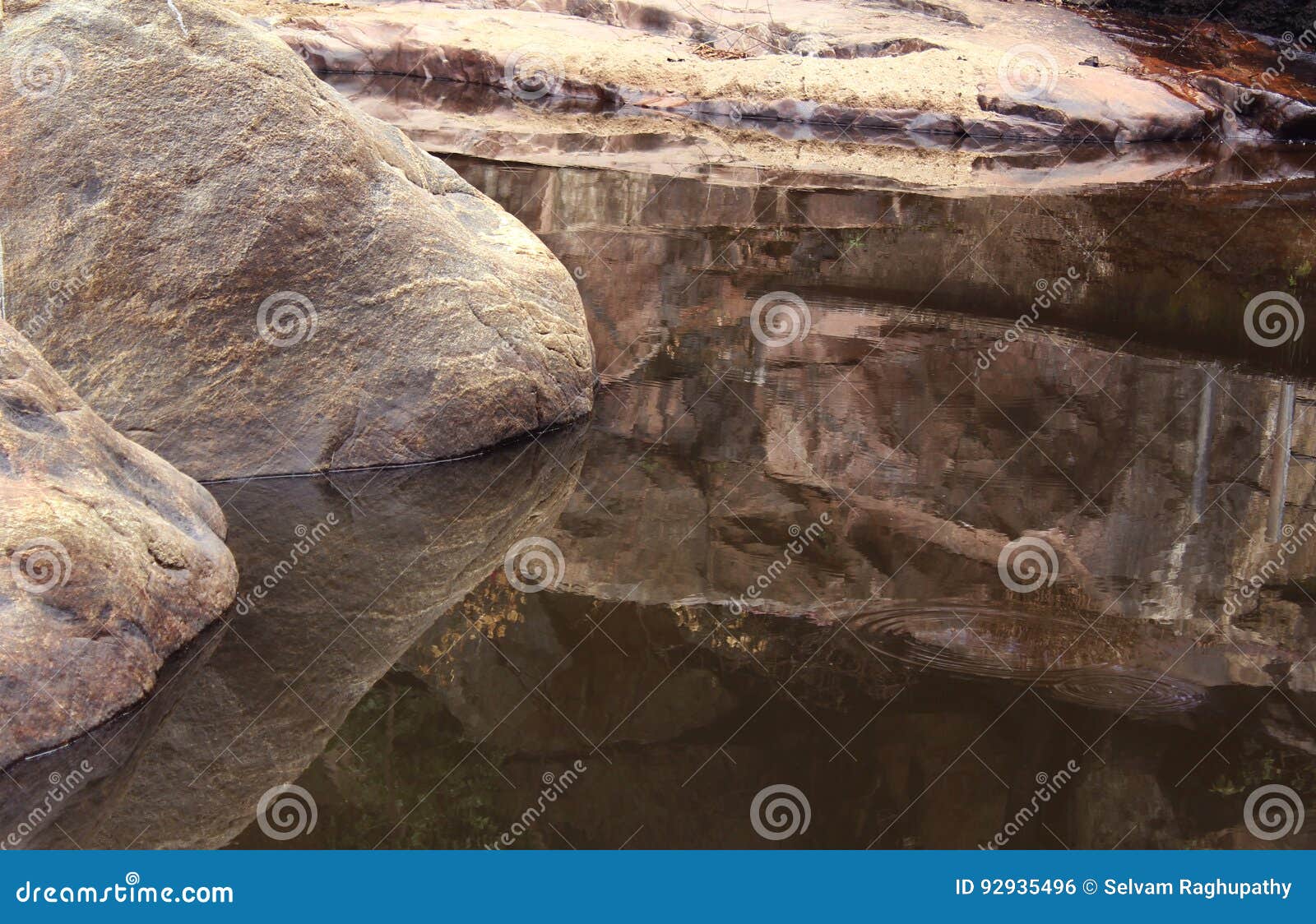 Rocks reflection stock photo. Image of trees, scene, outside - 92935496