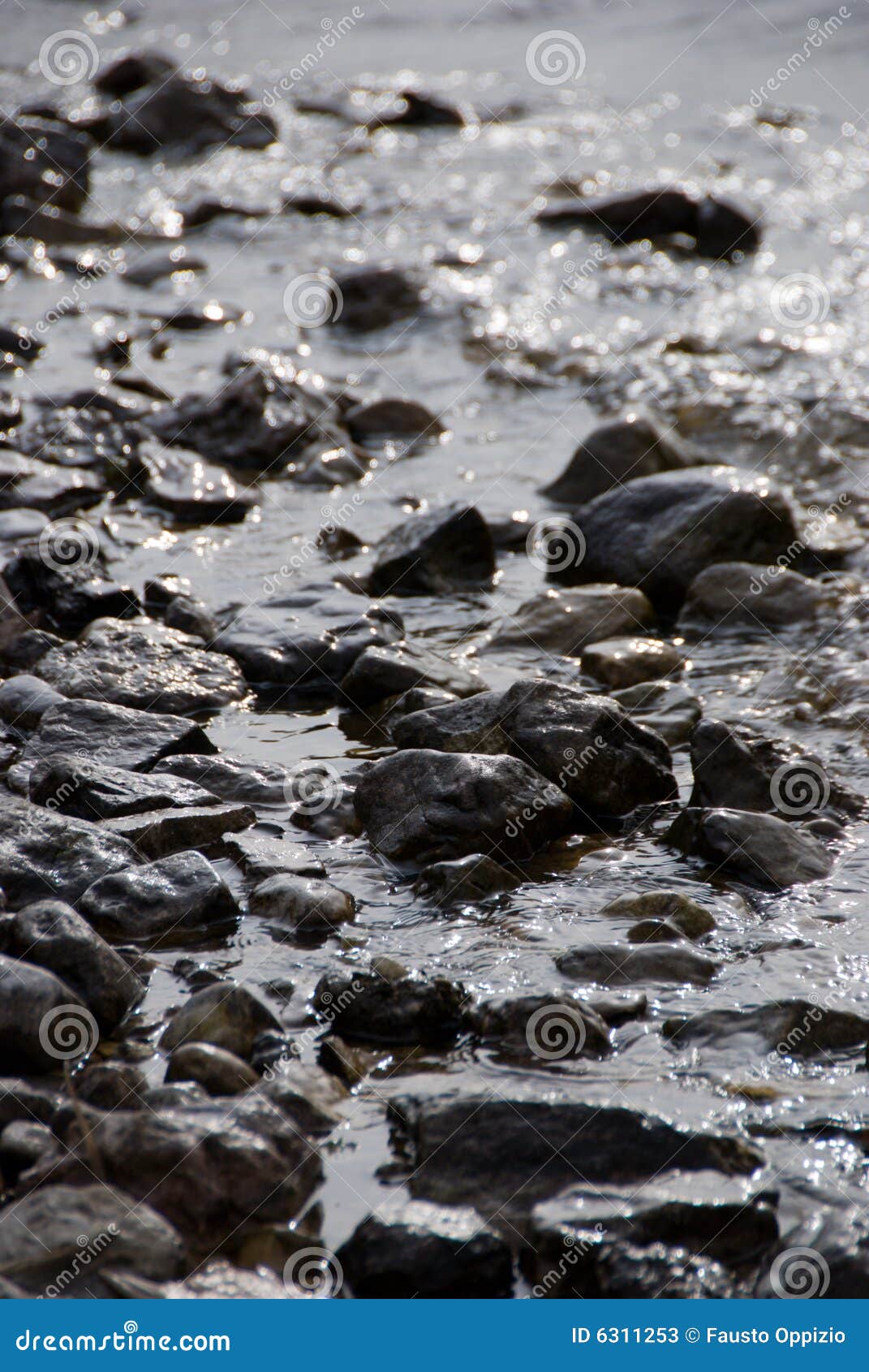 Rocks in the river bed stock image. Image of background - 6311253
