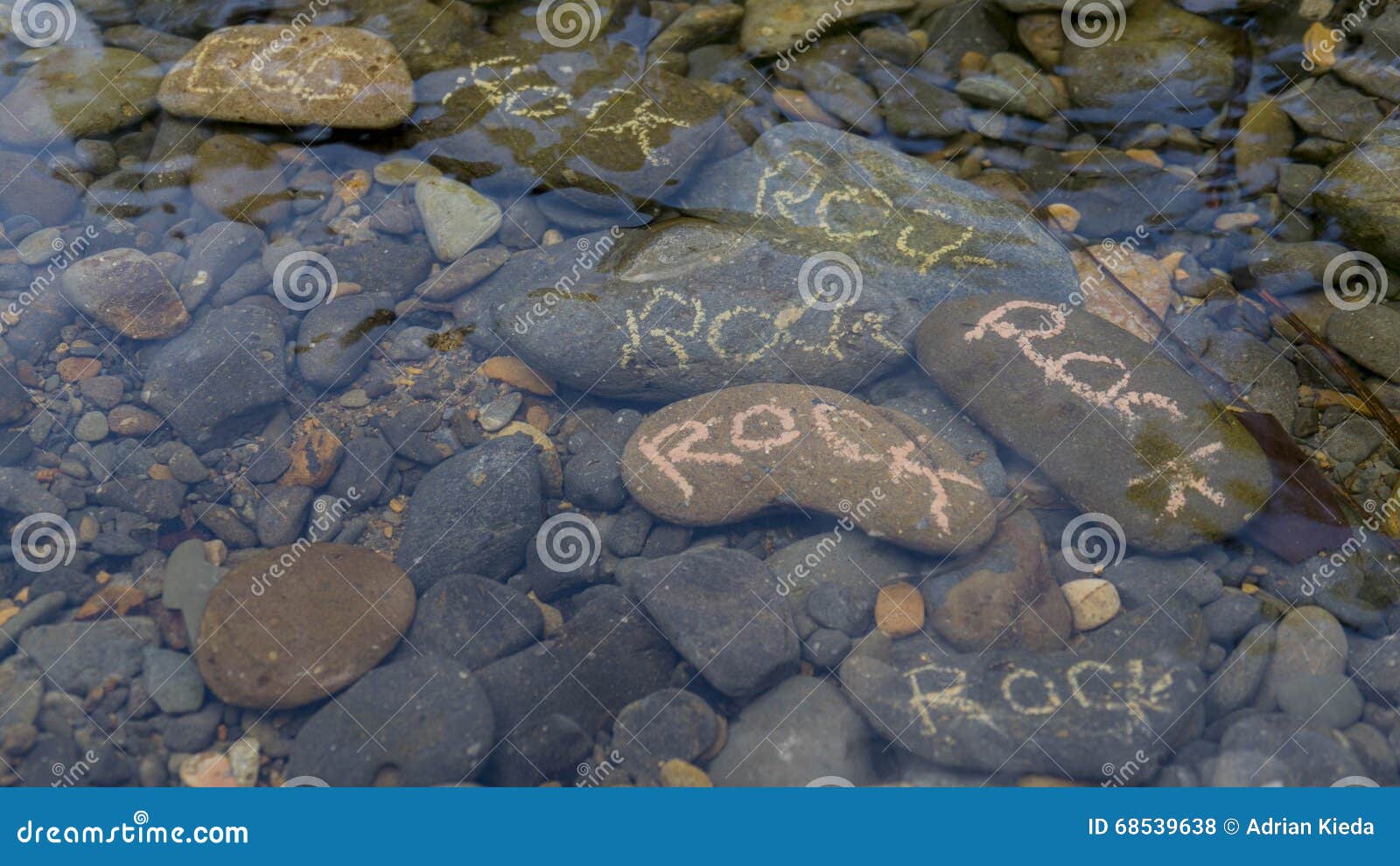 Rocks in the River, Labelled Rock Stock Photo - Image of water, labeed ...