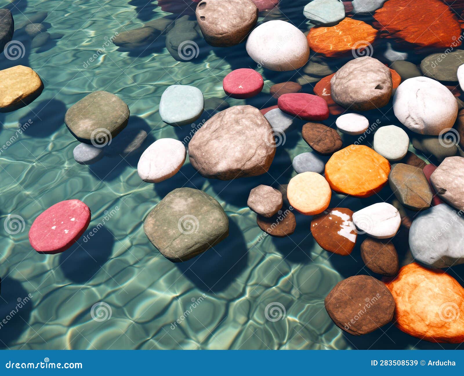 The Rocks in the River Submerged in Clear Water Stock Image - Image of nature, river: 283508539