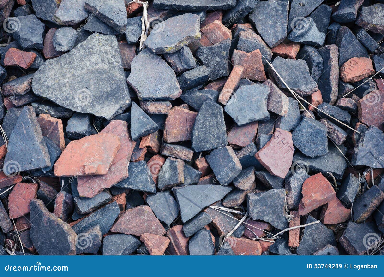 Rocks and Rubble on the Ground Stock Image - Image of rubble, brick ...
