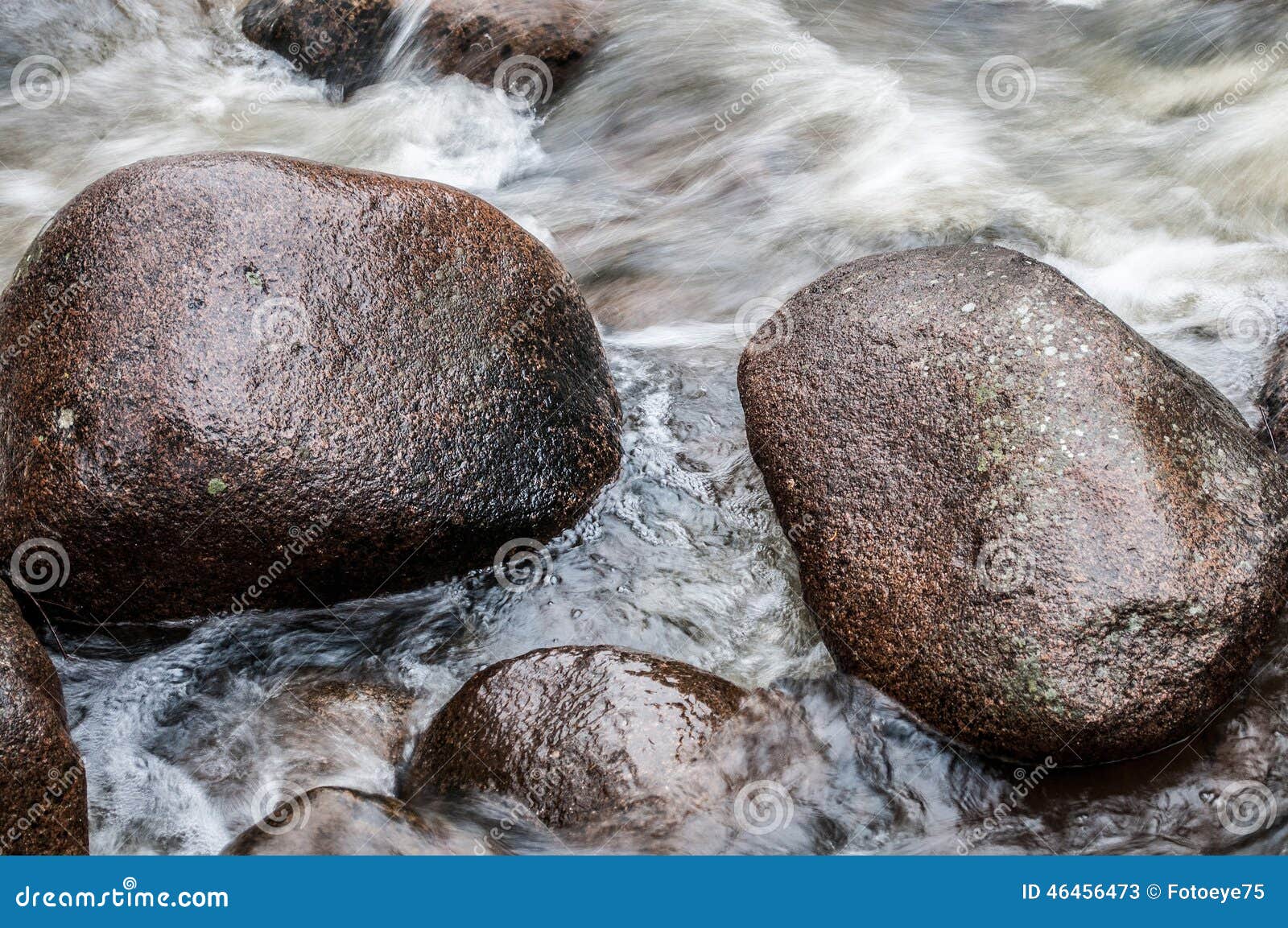 Rocks in Running Water River Stock Image - Image of park, america: 46456473
