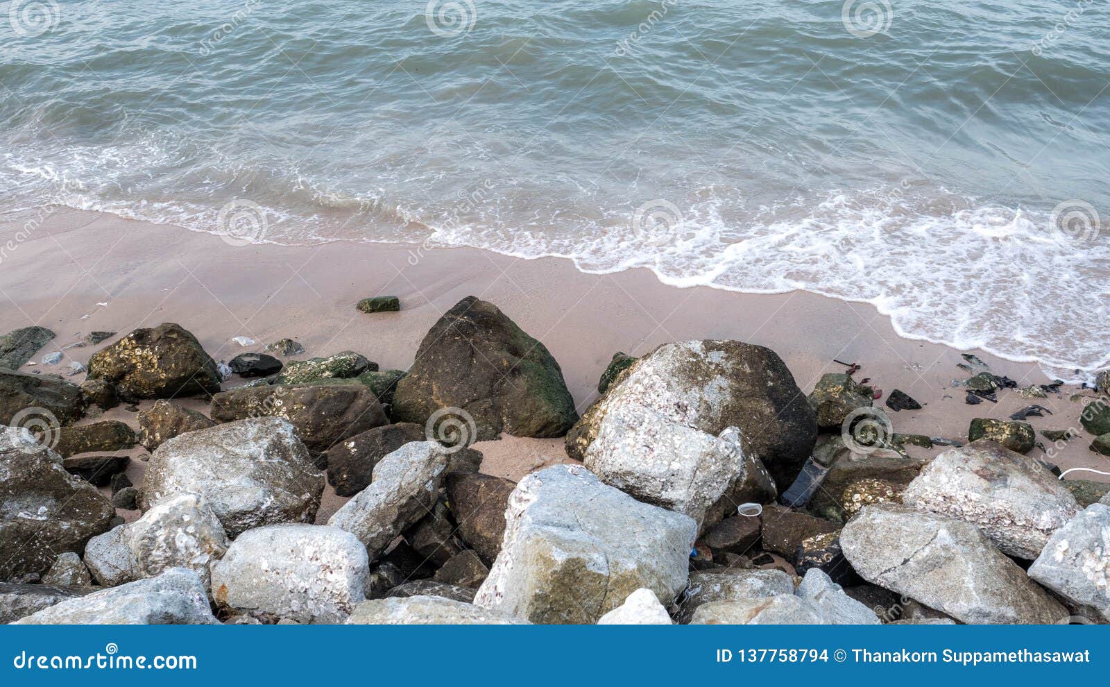 Rocks and Sand at the Beach, Beach on the Stock Photo - Image of adult ...