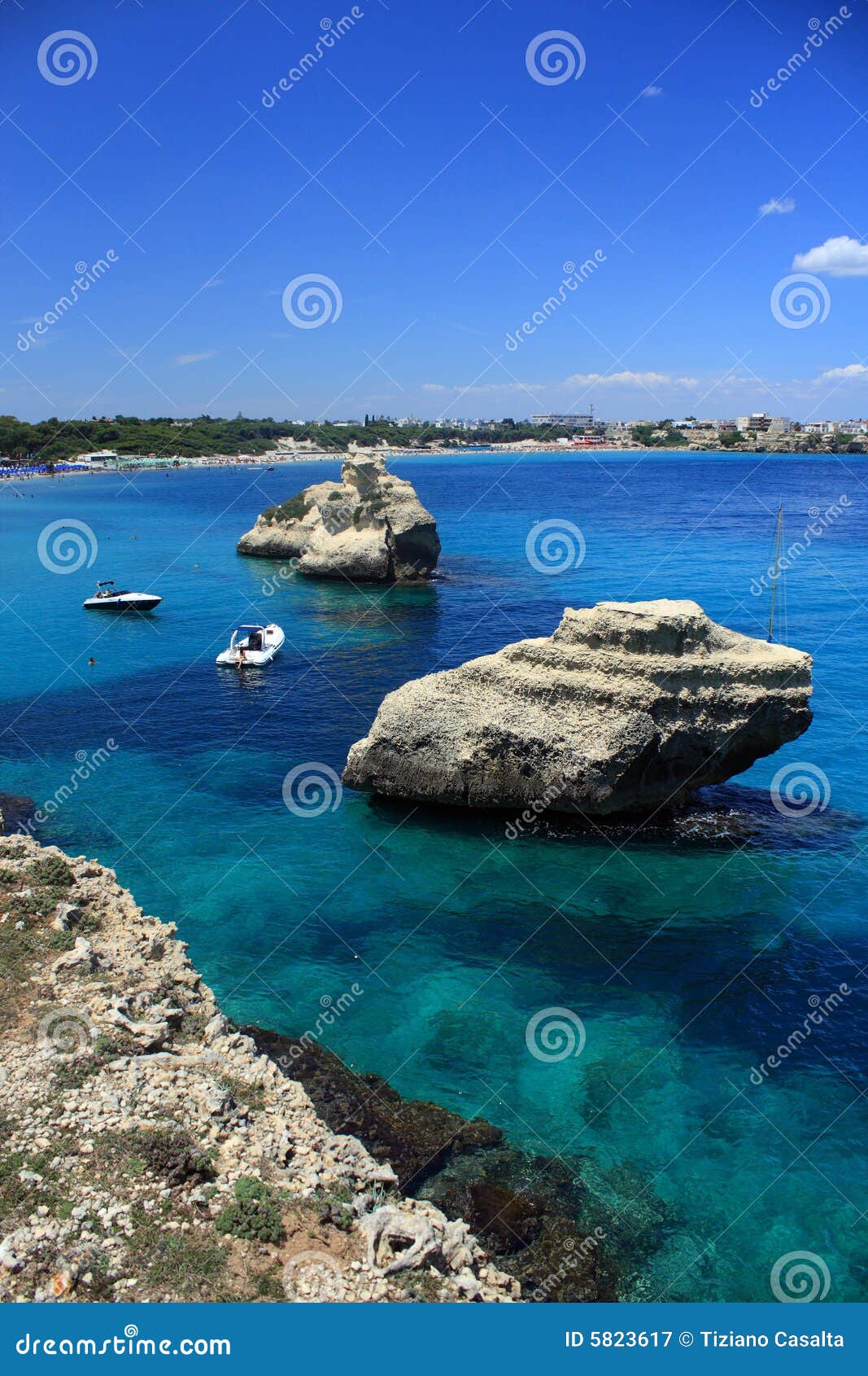Rocks on a sea stock image. Image of motu, beautiful, cloud - 5823617