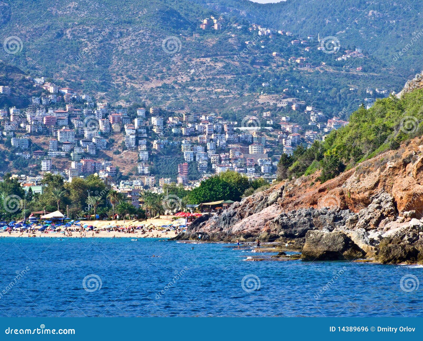 Rocks on the Sea Beach of Alanya in Turkey. Stock Photo - Image of ...