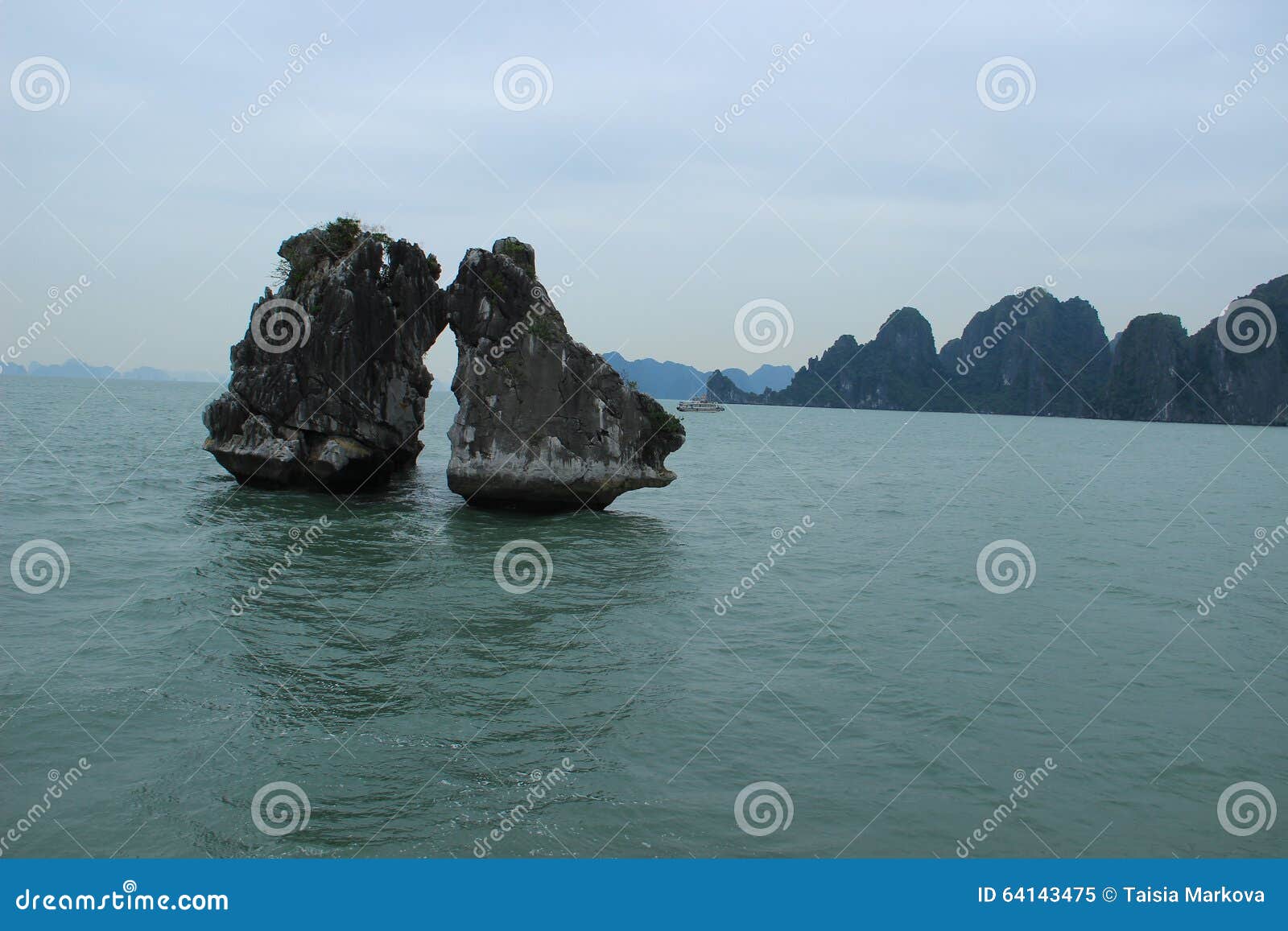 Rocks in the sea stock image. Image of china, long, mountains - 64143475