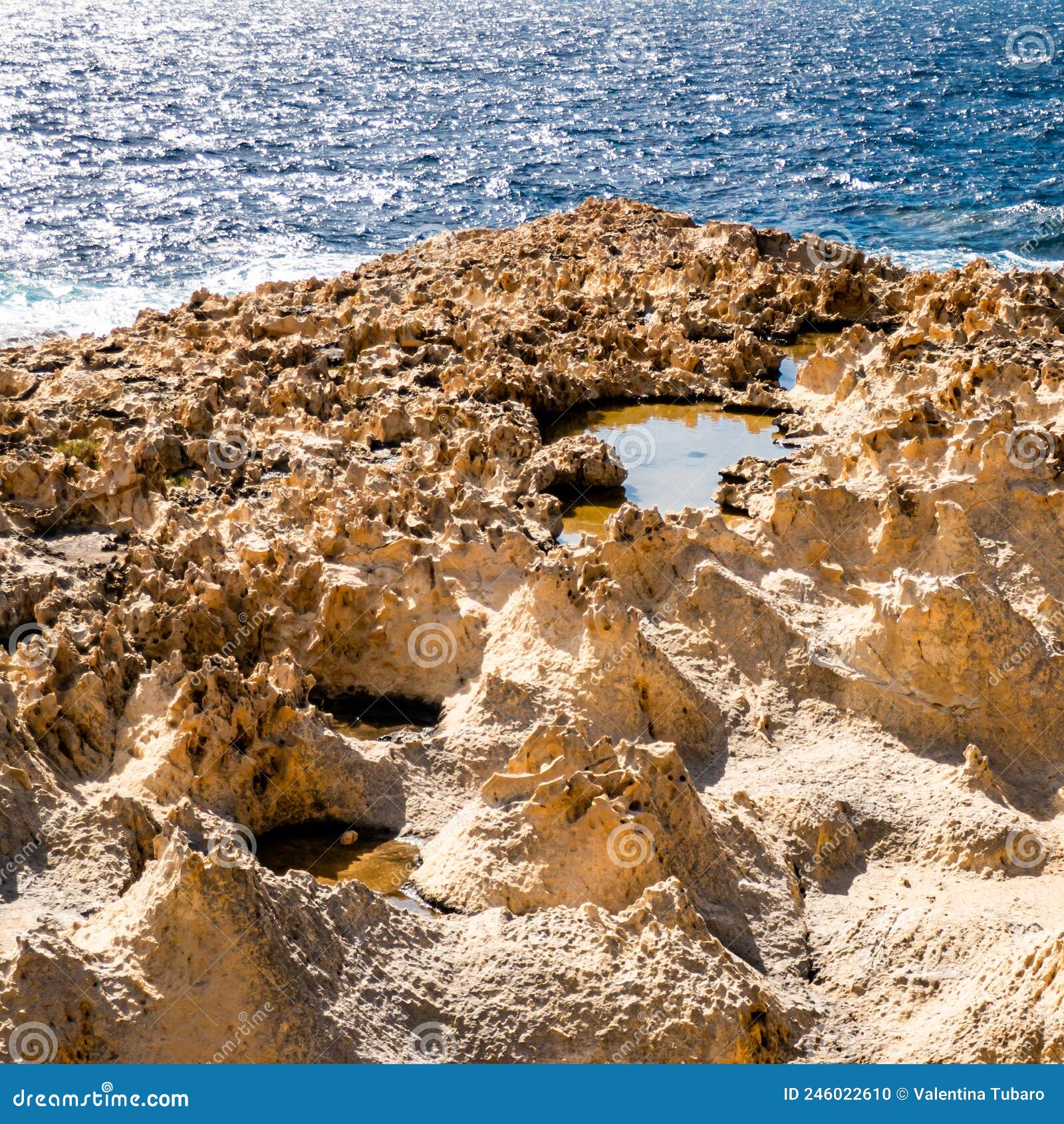 Rocky Beach in Gozo-Malta Island Stock Photo - Image of mediterranean ...