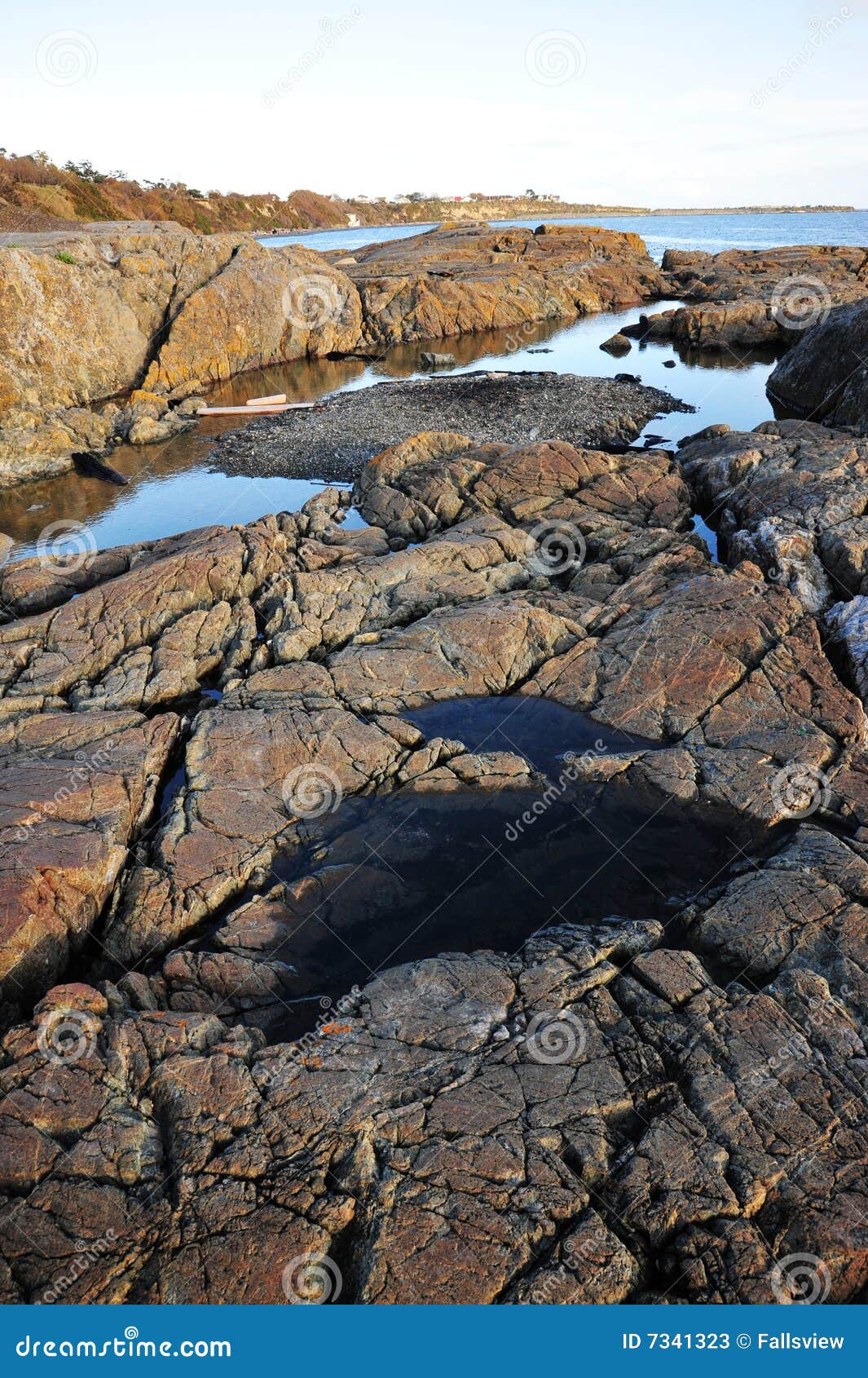 Rocks on sea shore stock image. Image of british, sunset - 7341323