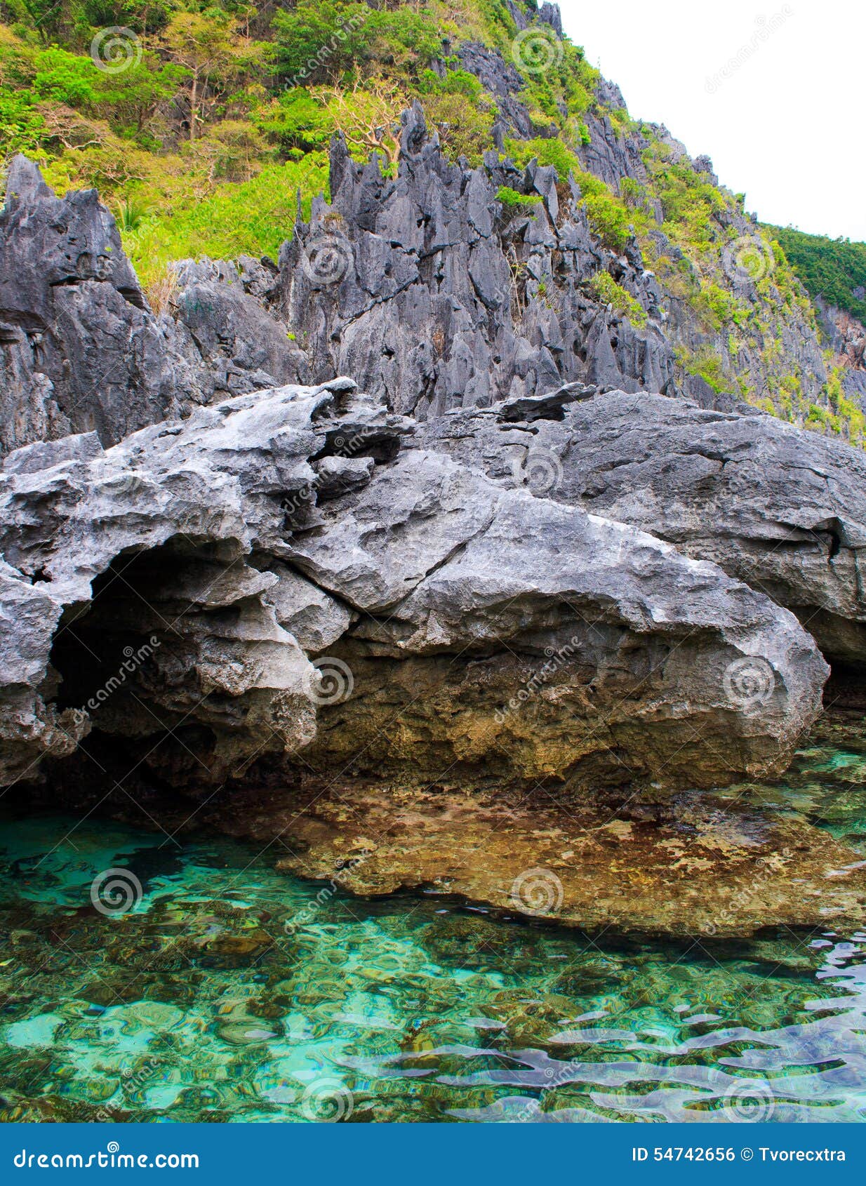Rocks and Sea. on a Tropical Island Stock Photo - Image of exotic ...